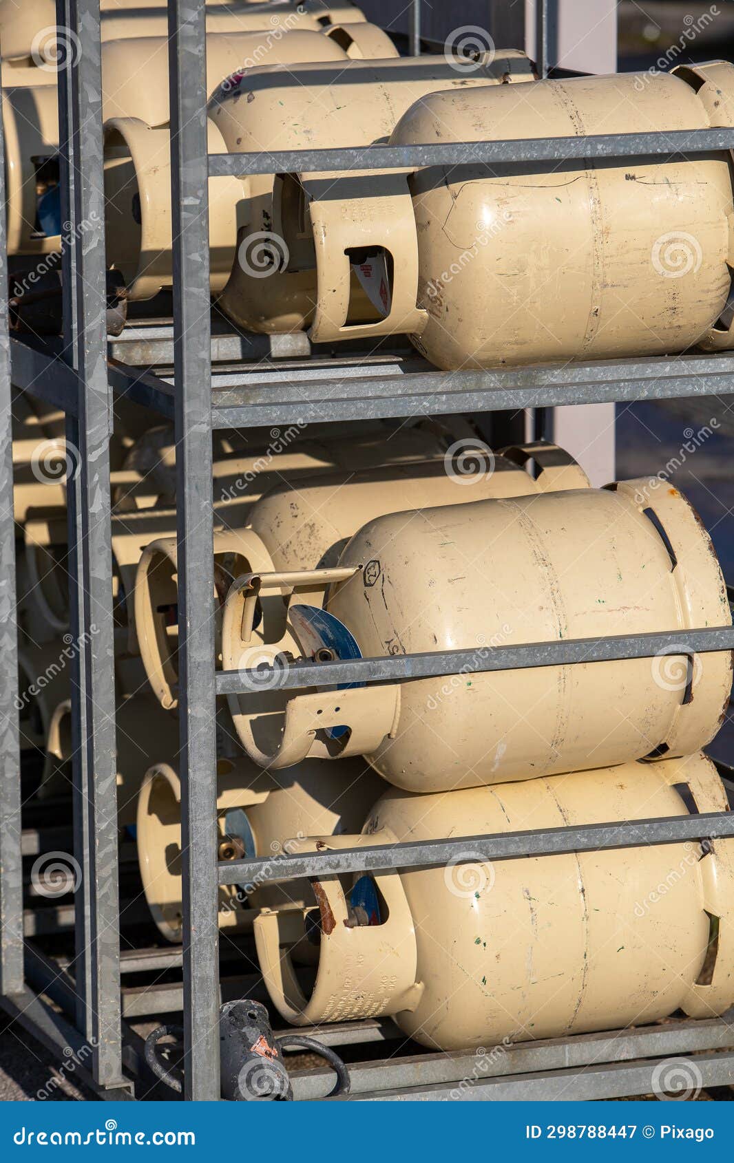 White Gas Bottle Container in a Store Stock Image - Image of danger ...