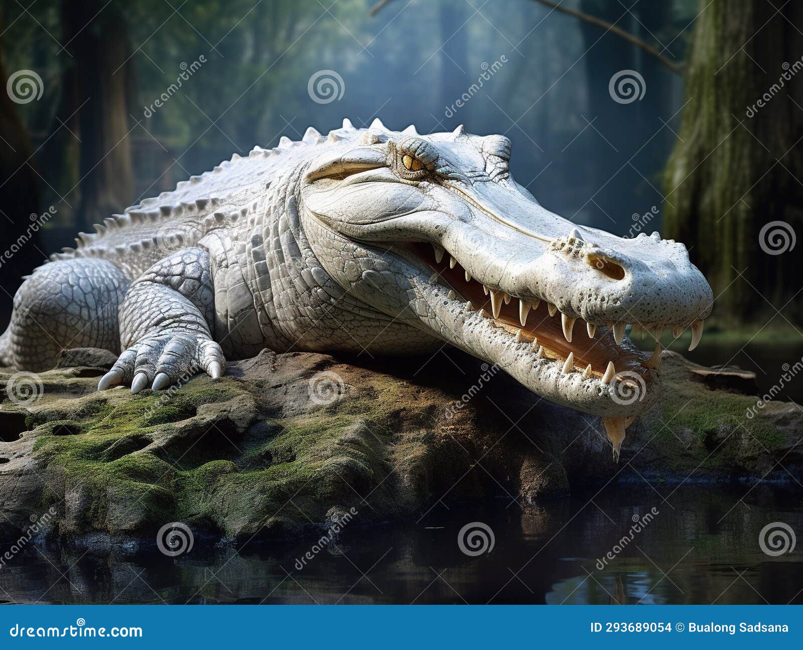 White Gator stock illustration. Illustration of wild - 293689054