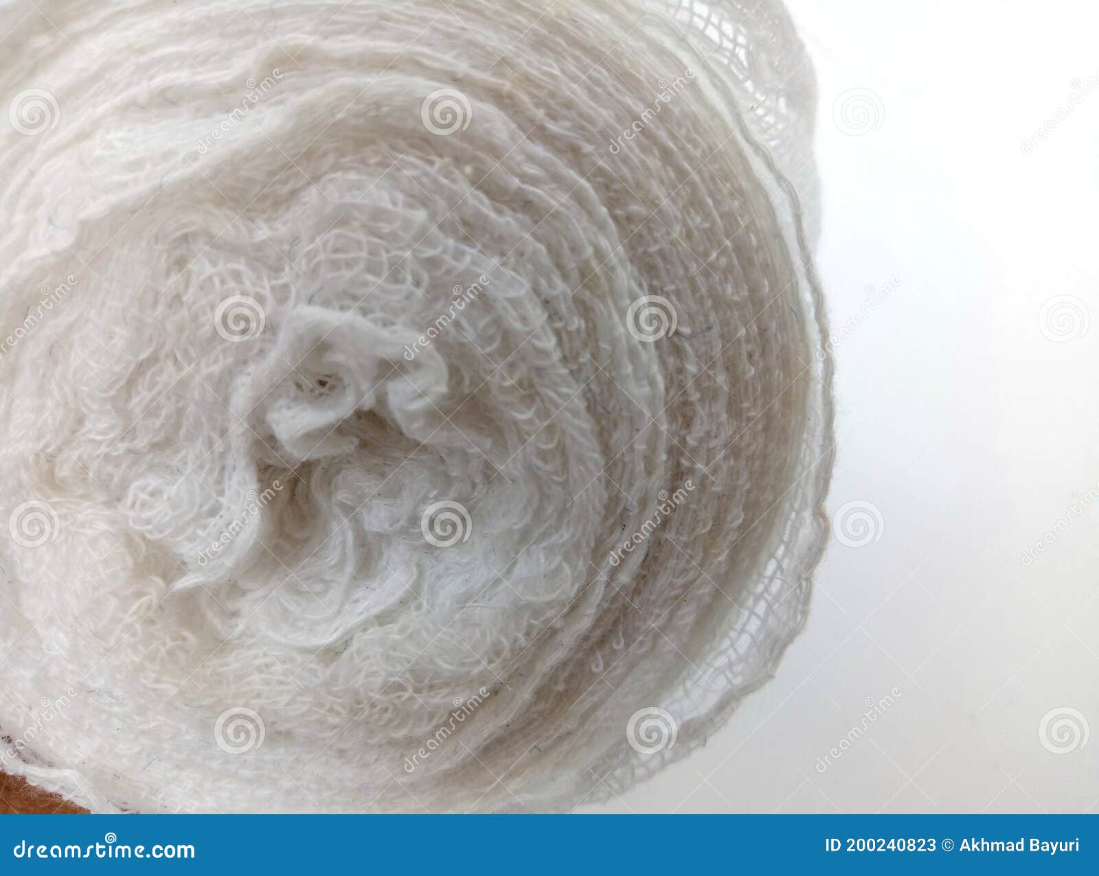 White Gauze Rolls or Bundles Stock Image - Image of bandage, circle ...
