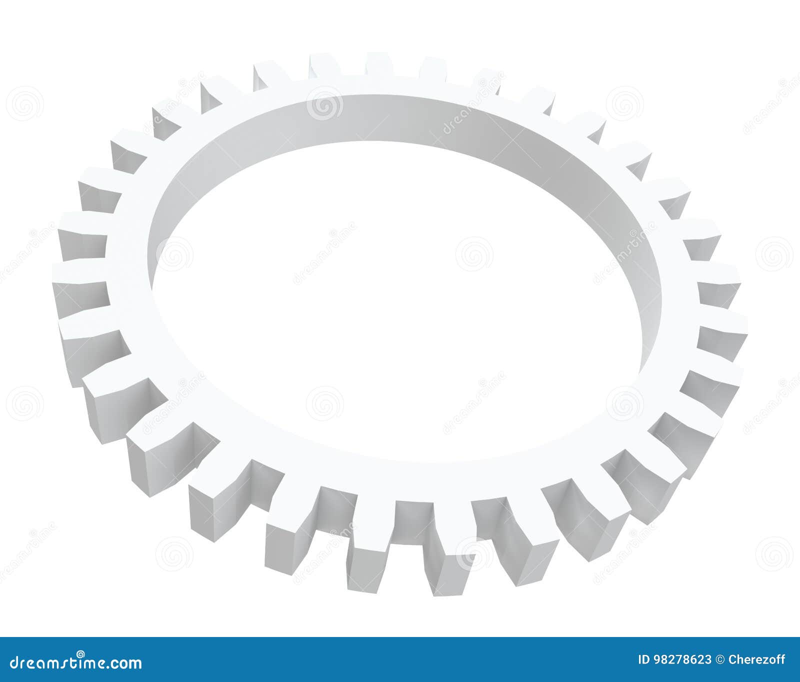 White Gear, Isolated on White Stock Illustration - Illustration of icon ...