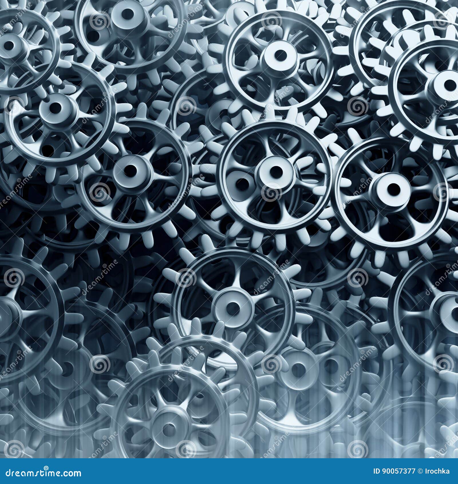 White gears and cogs macro stock illustration. Illustration of closeup ...