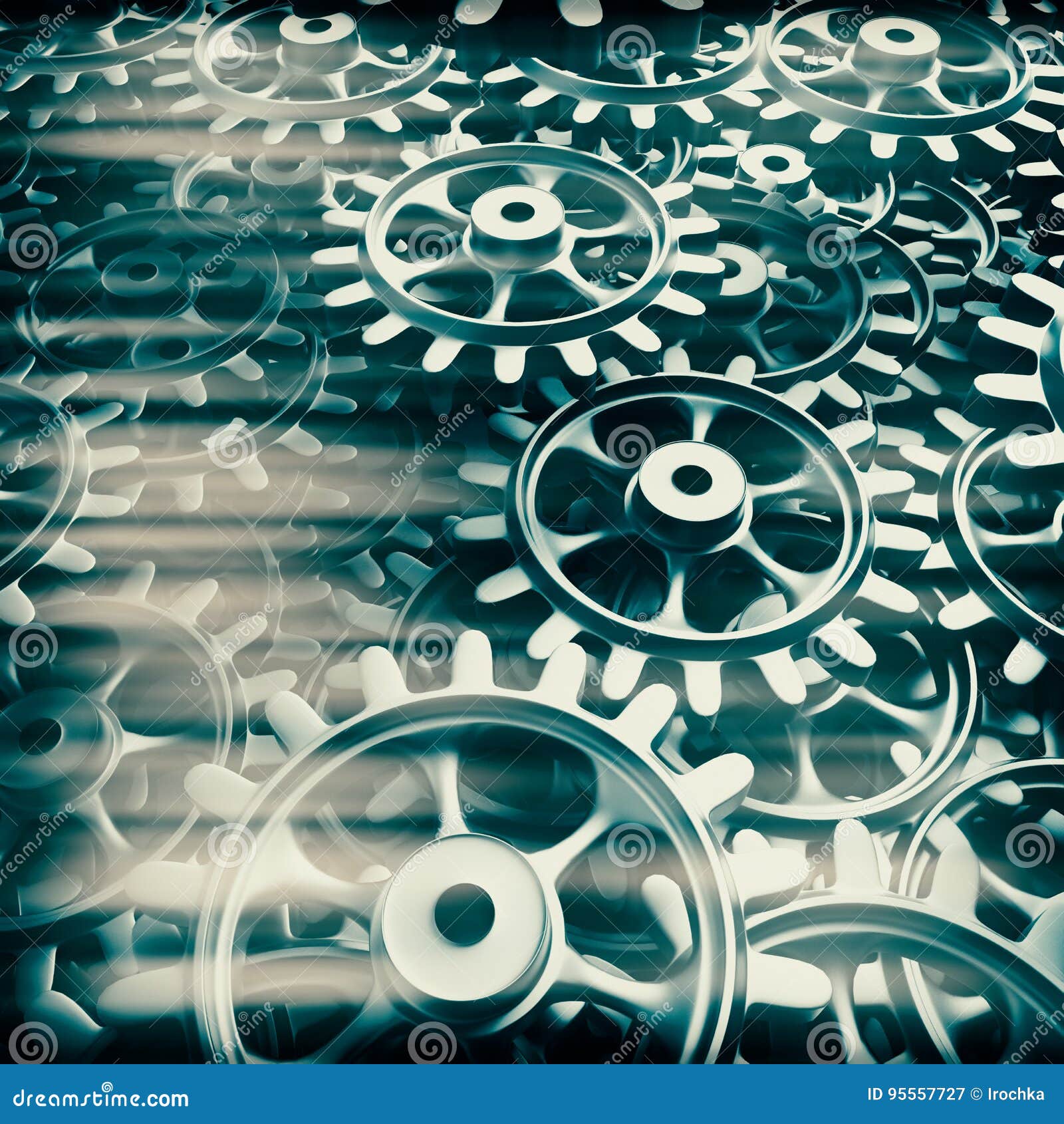 White gears and cogs macro stock illustration. Illustration of concept ...