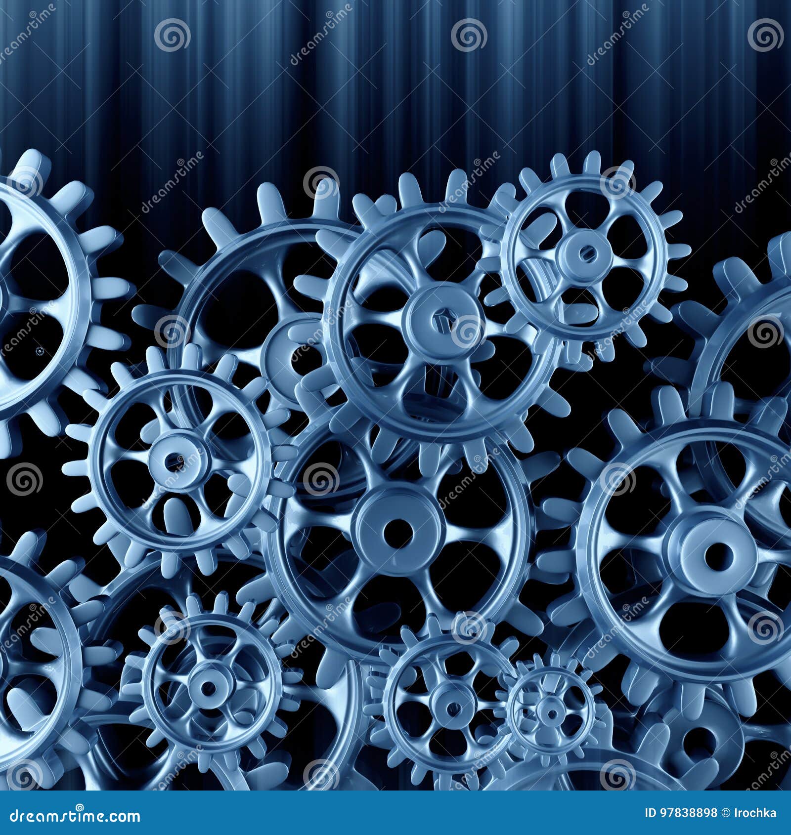 White gears and cogs macro stock illustration. Illustration of ...