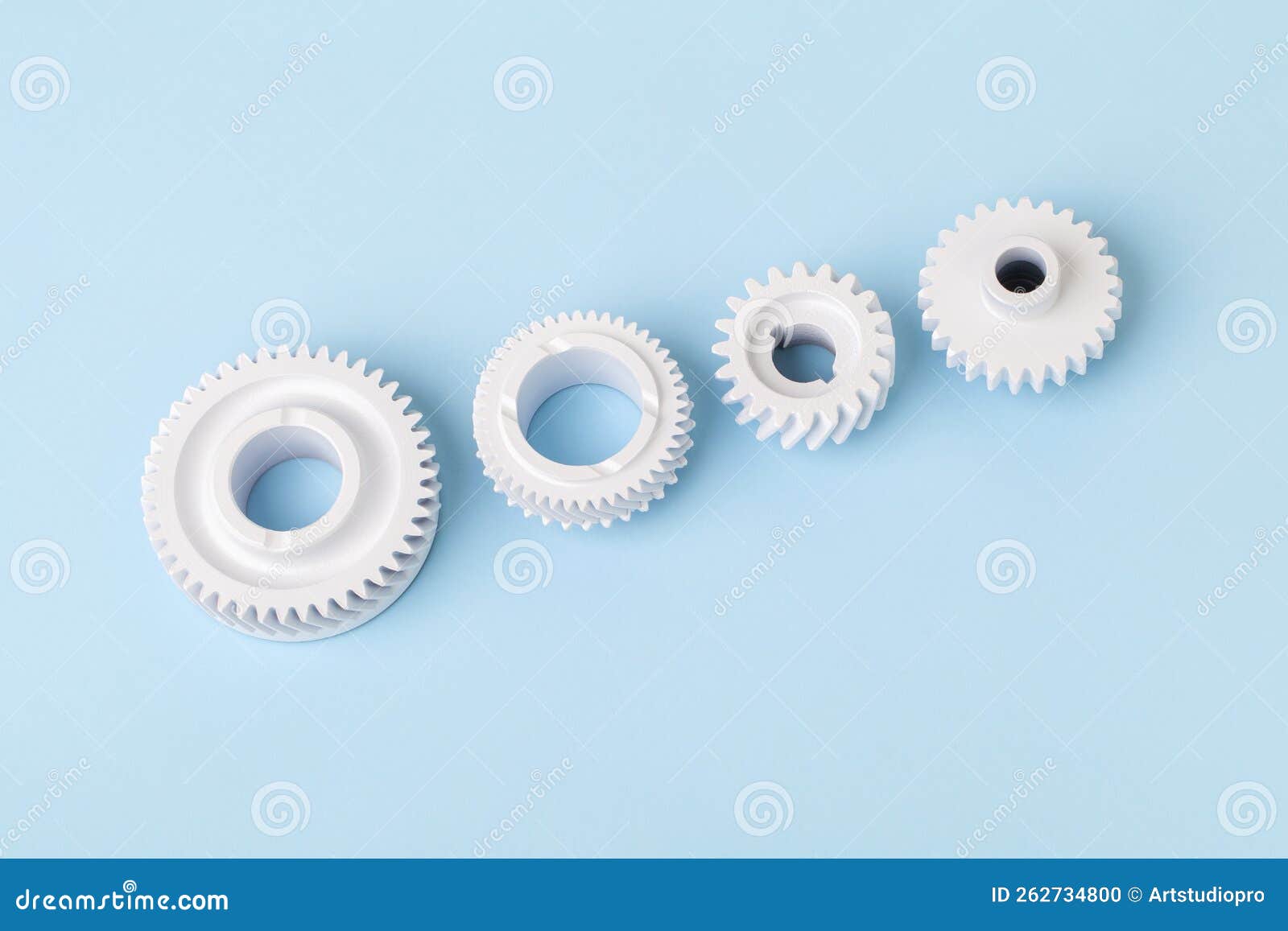 White Gears Wheels Flat Lay Symbolizing Idea, Cooperation or Teamwork ...