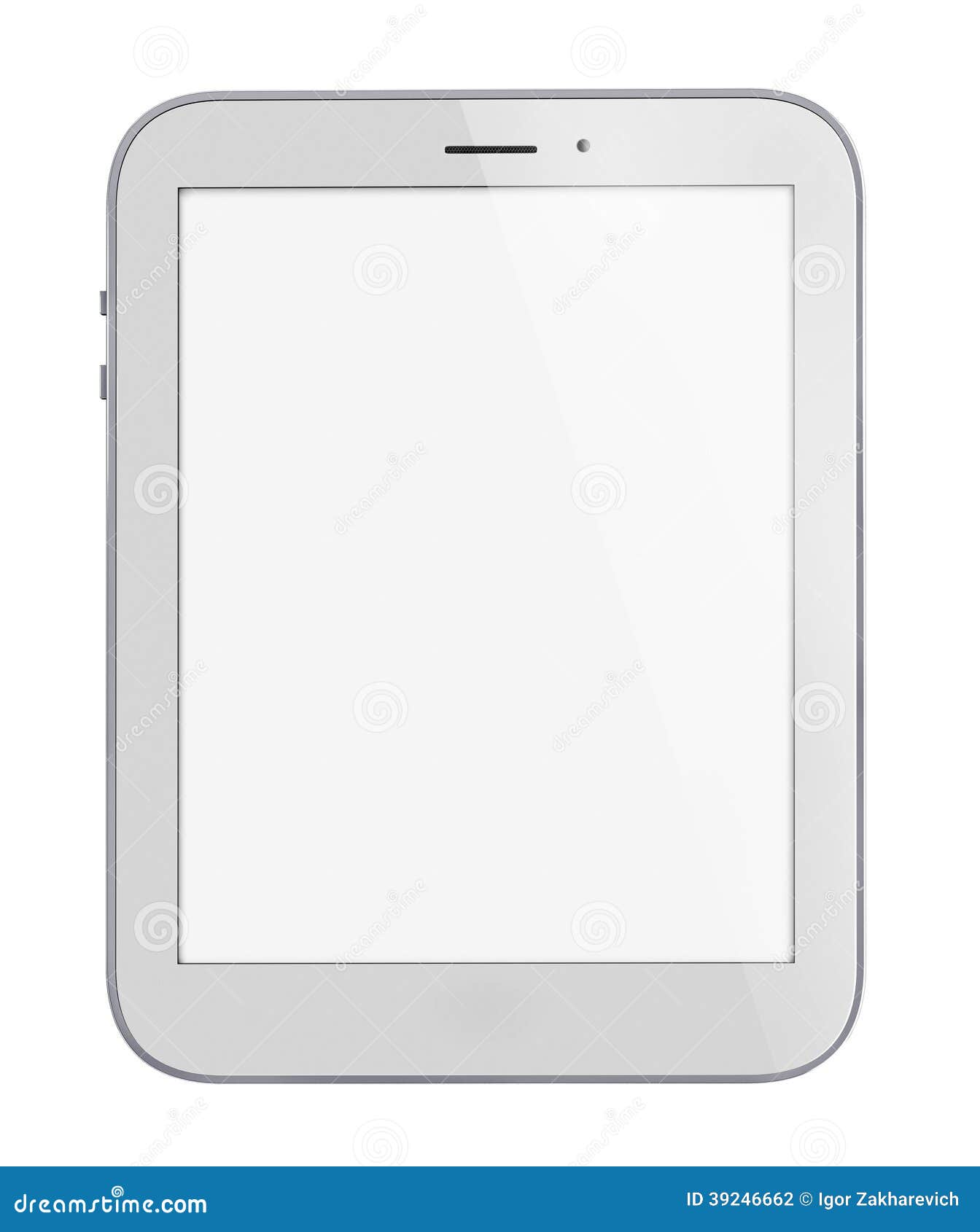White Generic Computer Tablet. Stock Illustration - Illustration of ...