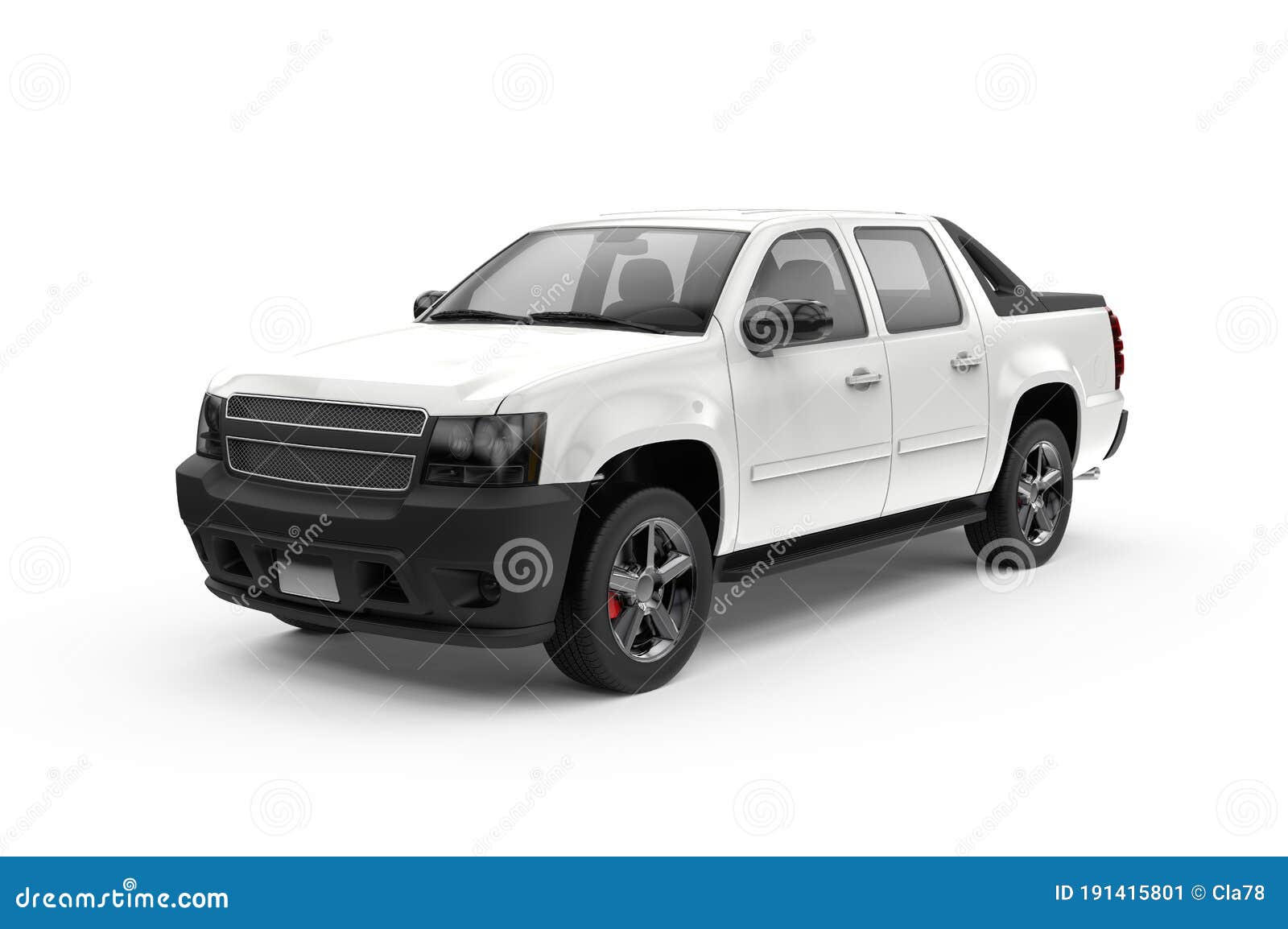 White Generic SUV Car On White Background. Side View With Isolated Path ...