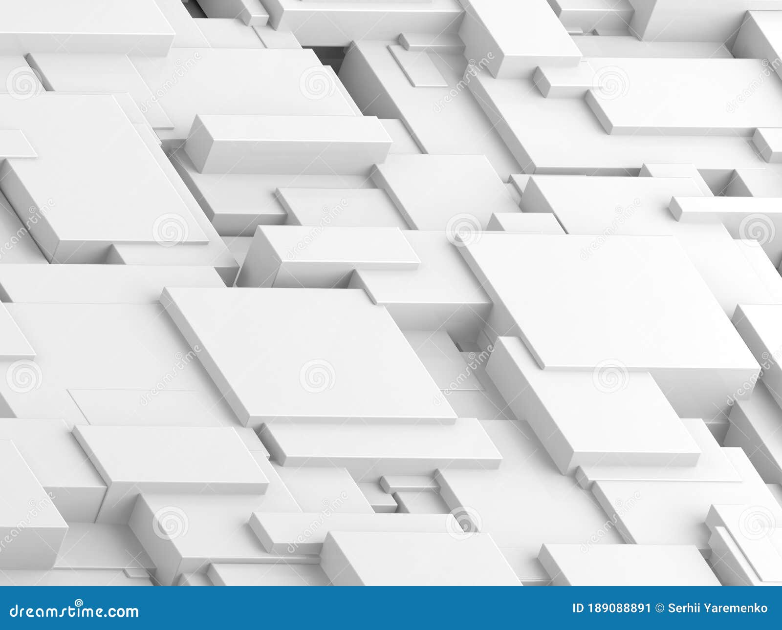 White Geometric Abstract Background. 3D Illustration Stock Illustration ...