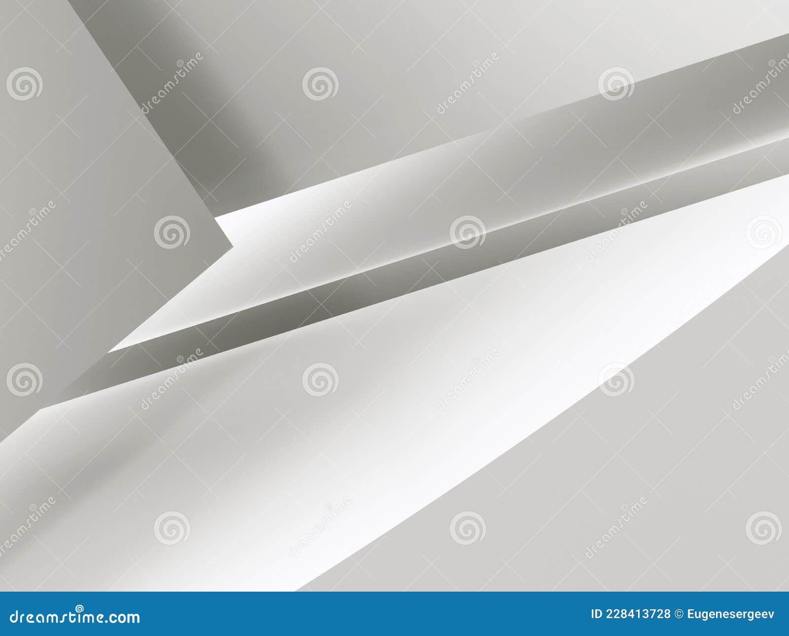 White Geometric Background, Abstract Minimal 3d Stock Illustration ...