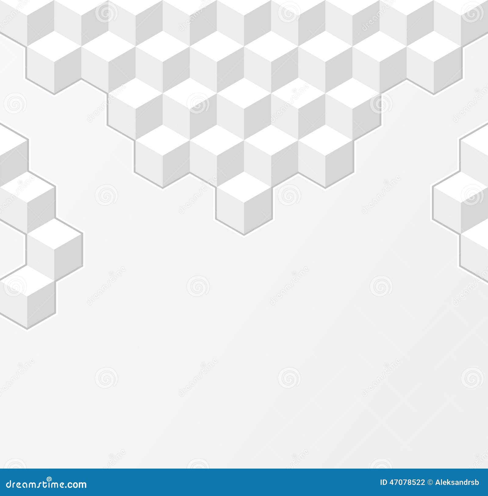 White Geometric Background with Cubes Stock Vector - Illustration of ...