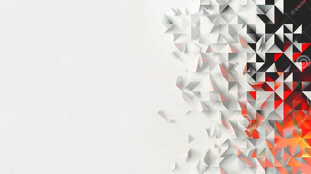 White Geometric Background with Polygons for Text. Triangle Banner for ...