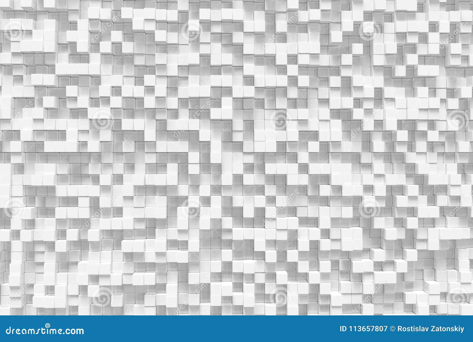 White Geometric Cube, Cubical, Boxes, Squares Form Abstract Background ...