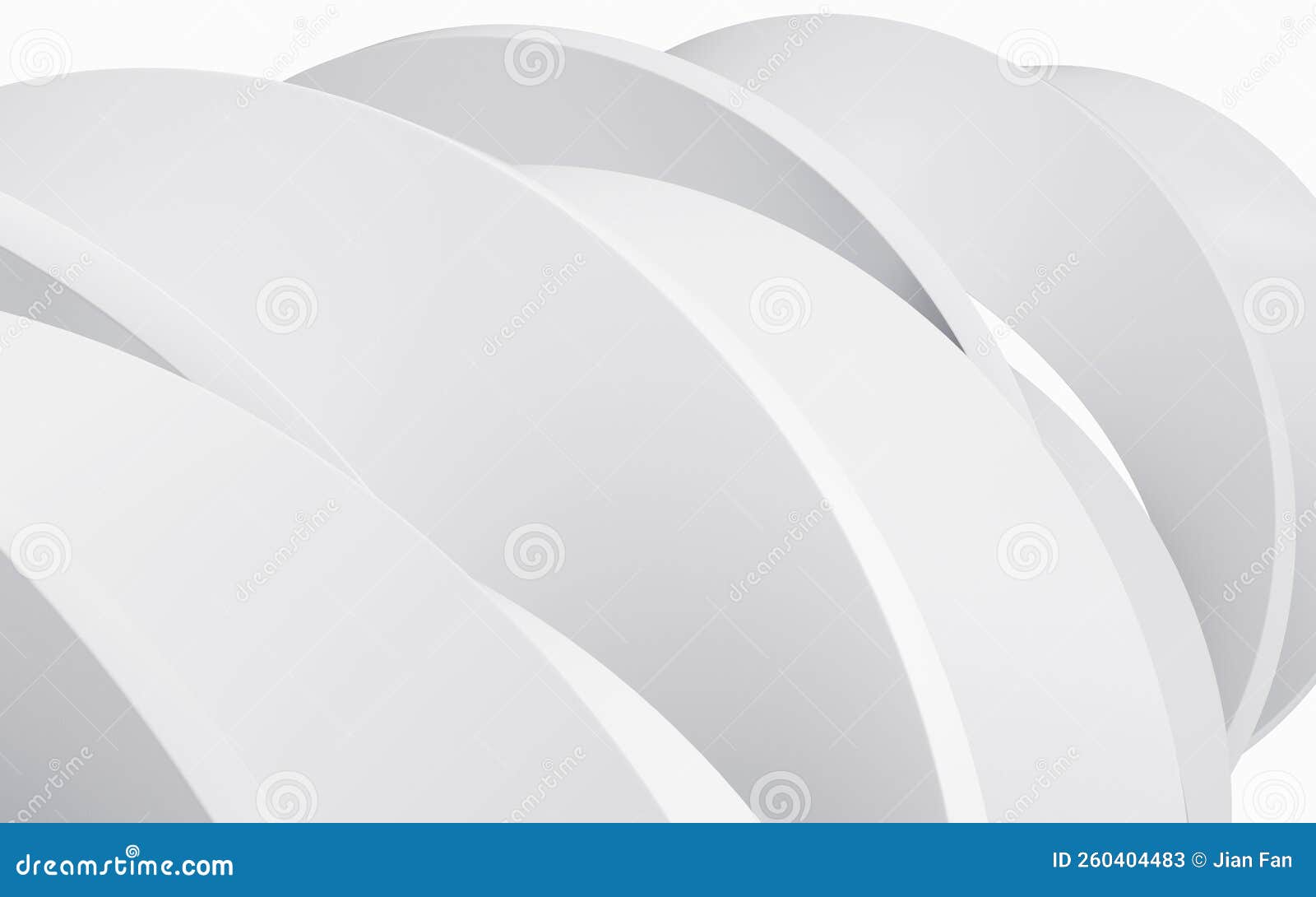 White Geometric Curve Background, 3d Rendering Stock Illustration ...