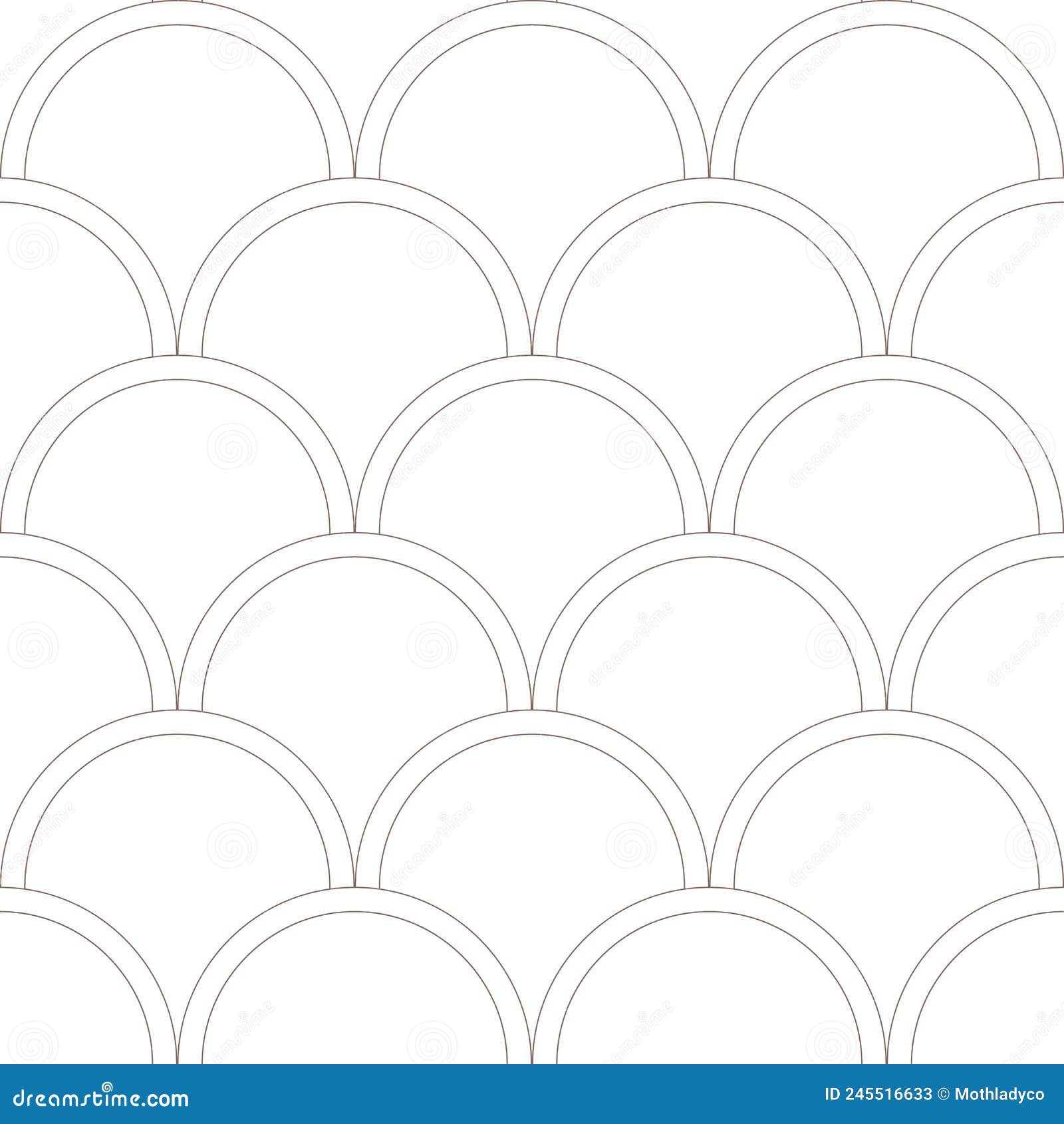 White Geometric Fish Scale Pattern, Minimalist Vector Wallpaper Stock ...