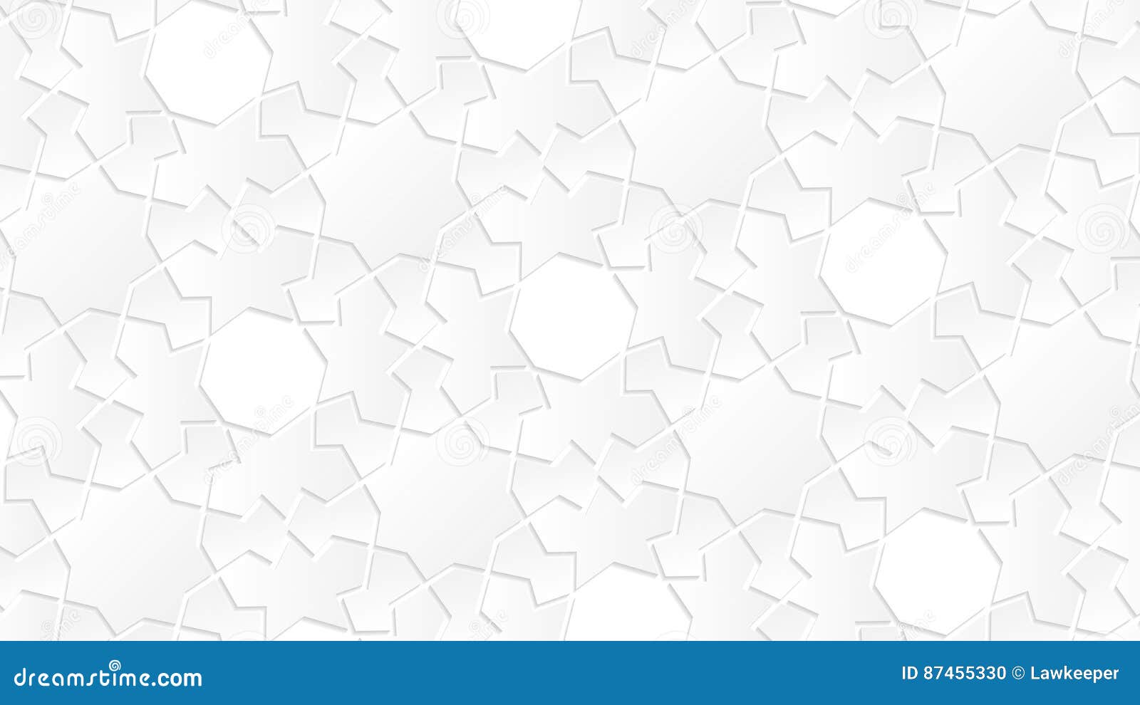 White Geometric Islamic Wallpaper Pattern As a Background Stock Vector ...