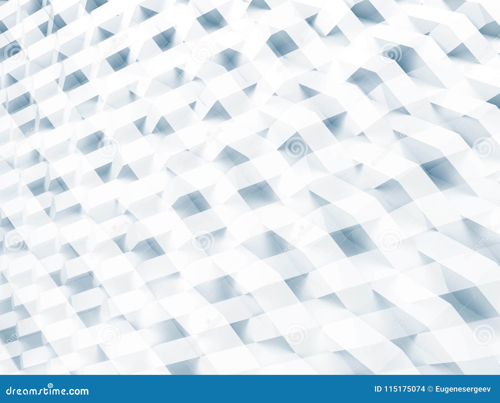 White Geometric Pattern, Double Exposure 3d Stock Illustration ...