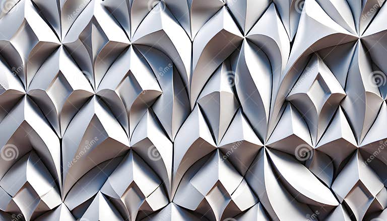 White Geometric Patterns, 3d Tile Wall Texture, Panorama Banner ...