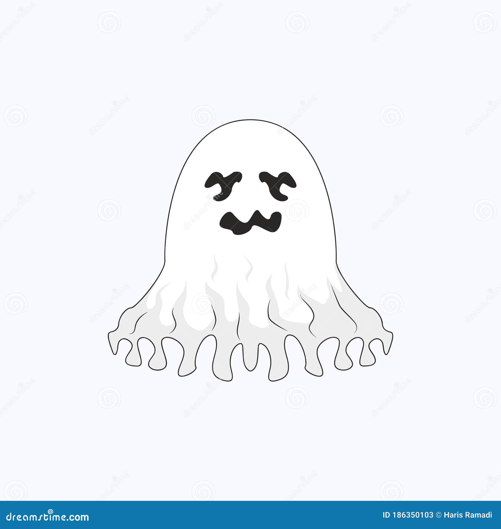 White Ghost Cartoon Character, Funny Ghost, Scary, Flying Stock Vector ...