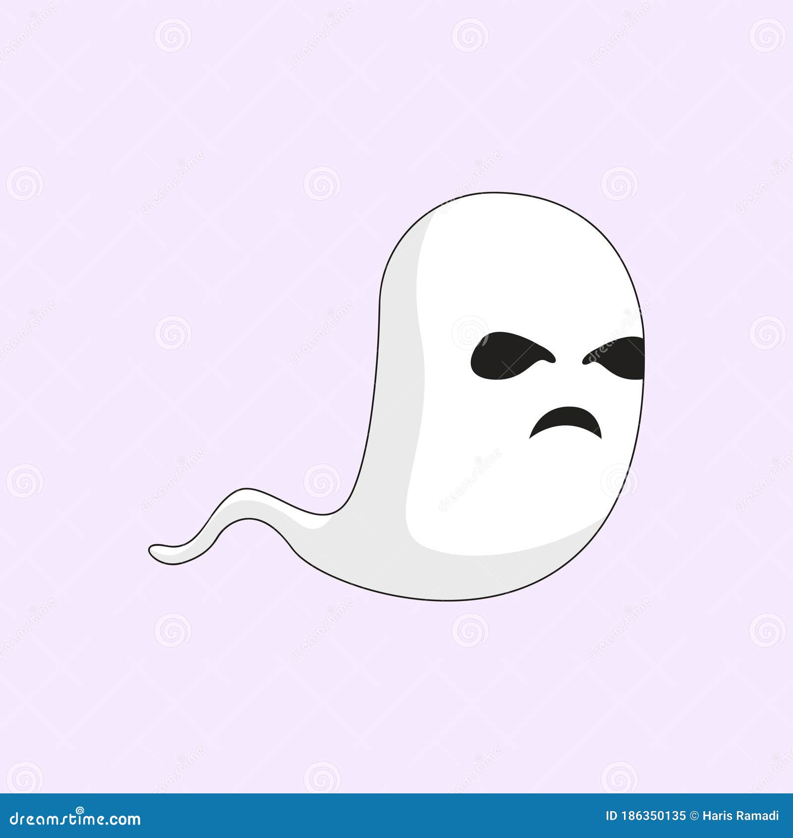 White Ghost Cartoon Character, Funny Ghost, Scary, Flying Stock Vector ...