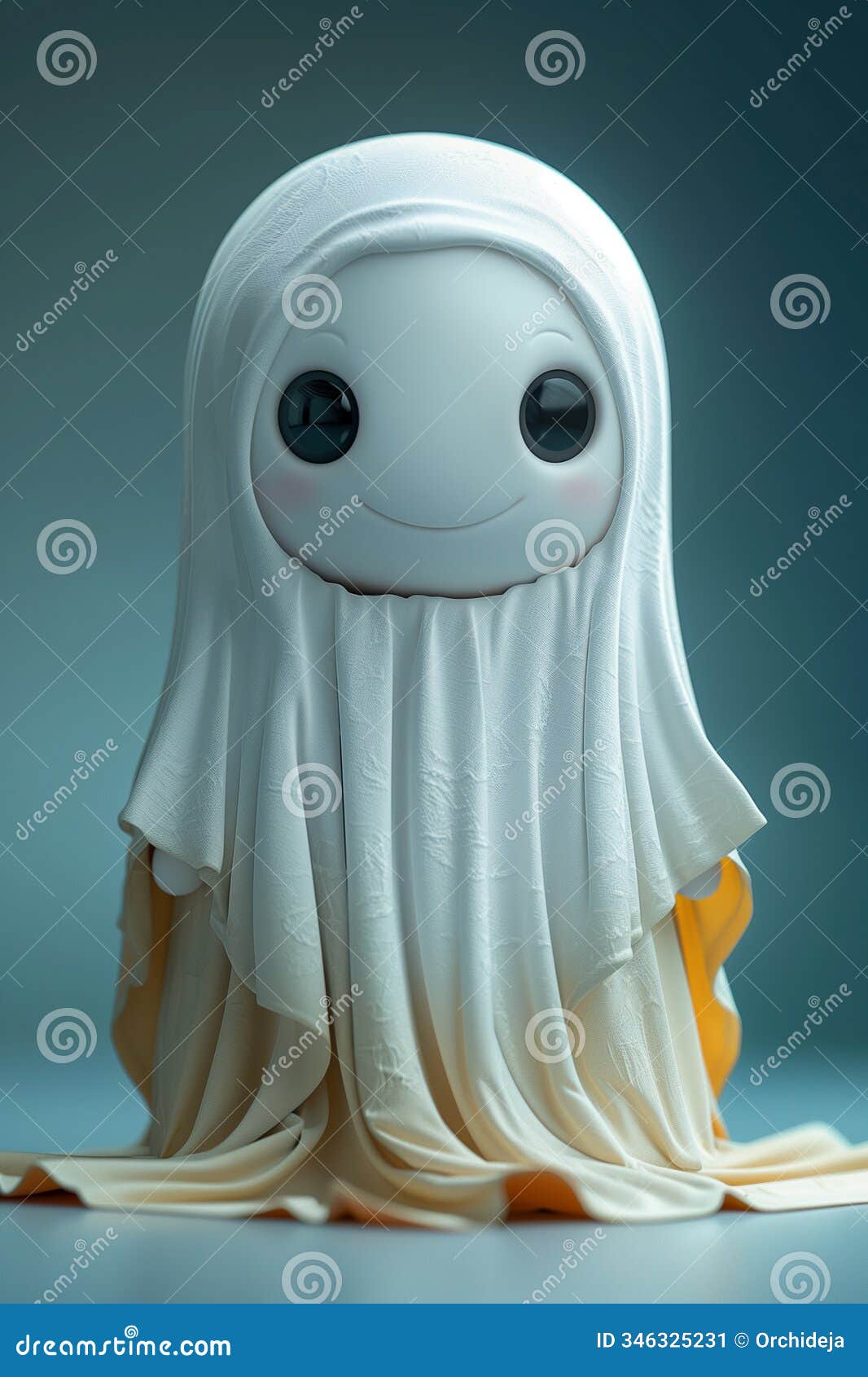 A White Ghost Doll with Oversized Eyes Stock Image - Image of paranormal, cute: 346325231