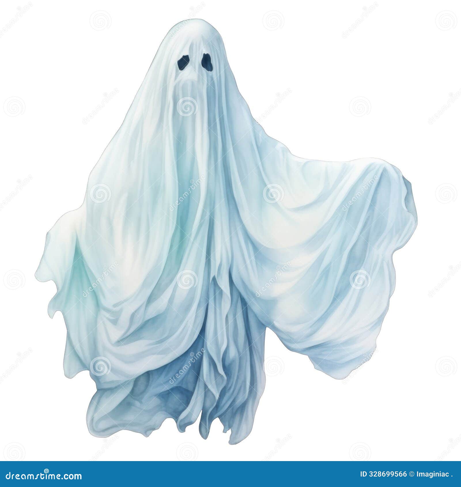 A White Ghost with Draped Sheet Stock Photo - Illustration of ...