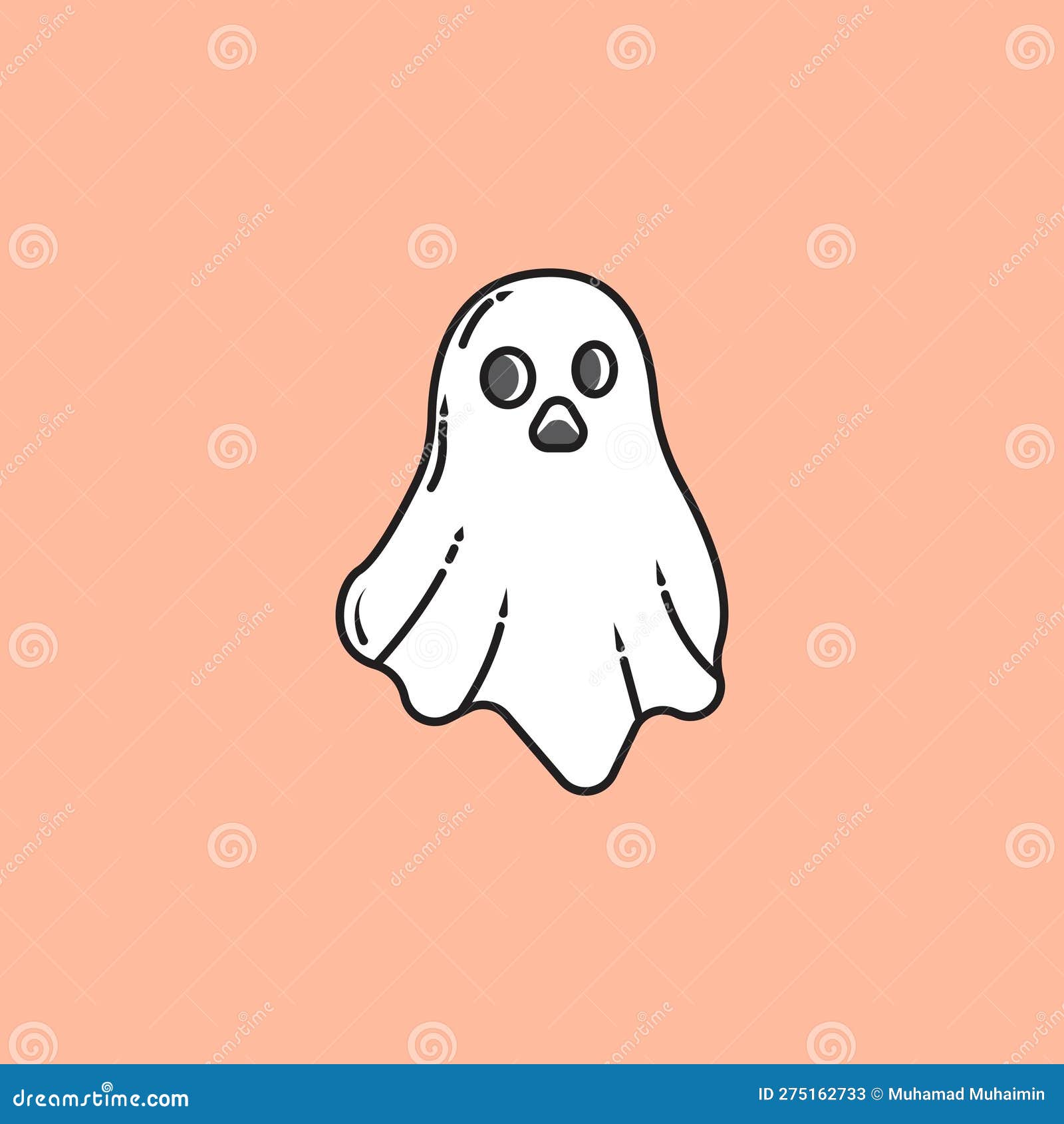 White Ghost Flying Logo Vector Icon Stock Vector - Illustration of fear ...