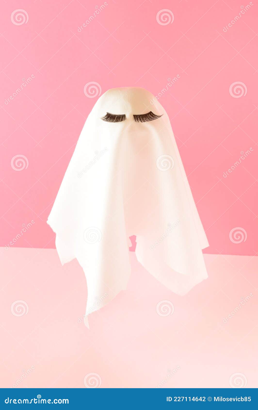 White ghost with lashes stock photo. Image of seasonal - 227114642
