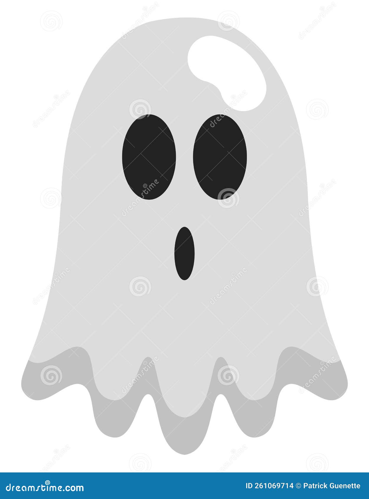 White ghost, icon stock vector. Illustration of celebration - 261069714