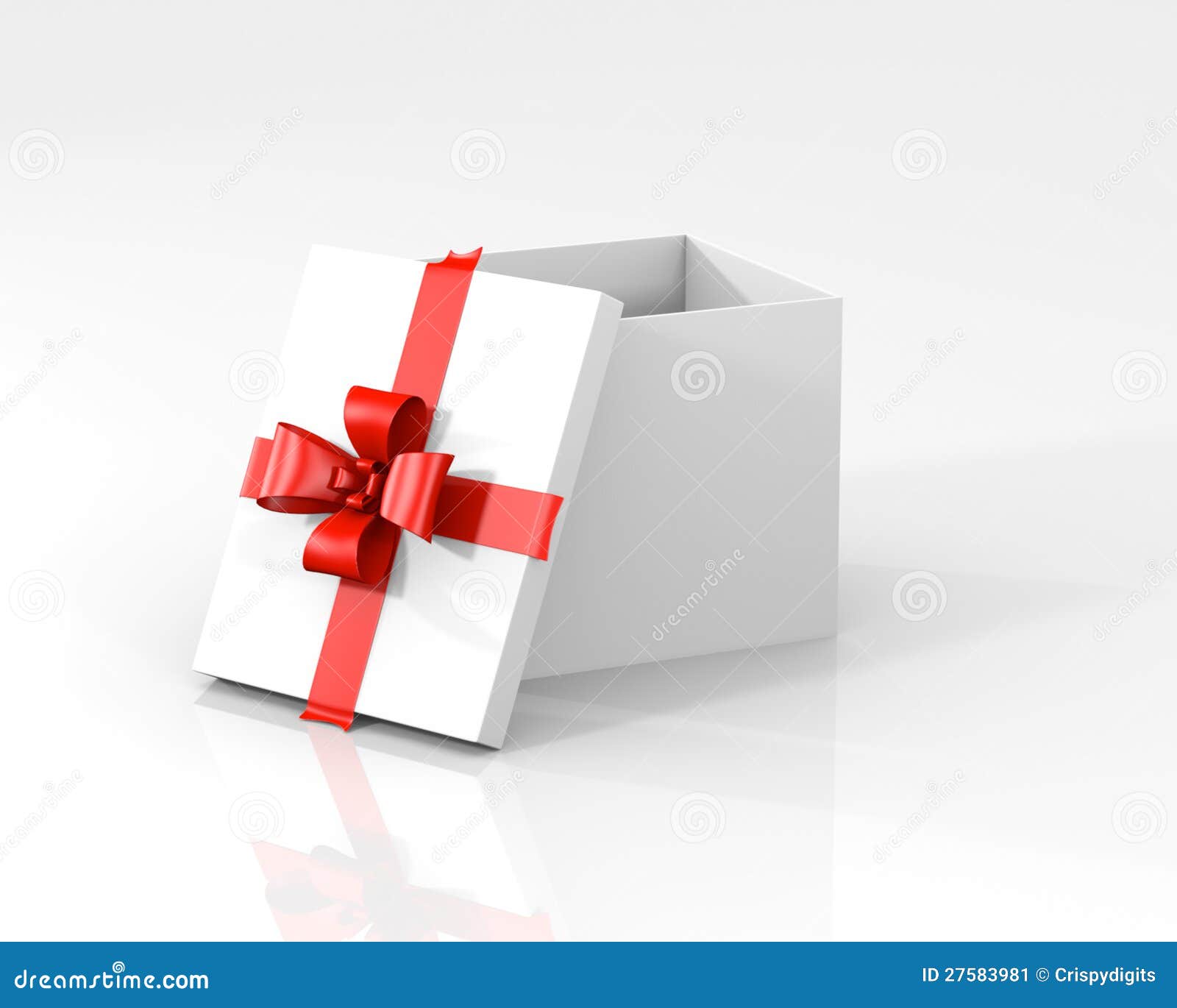 White gift box with lid stock illustration. Illustration of cardboard ...