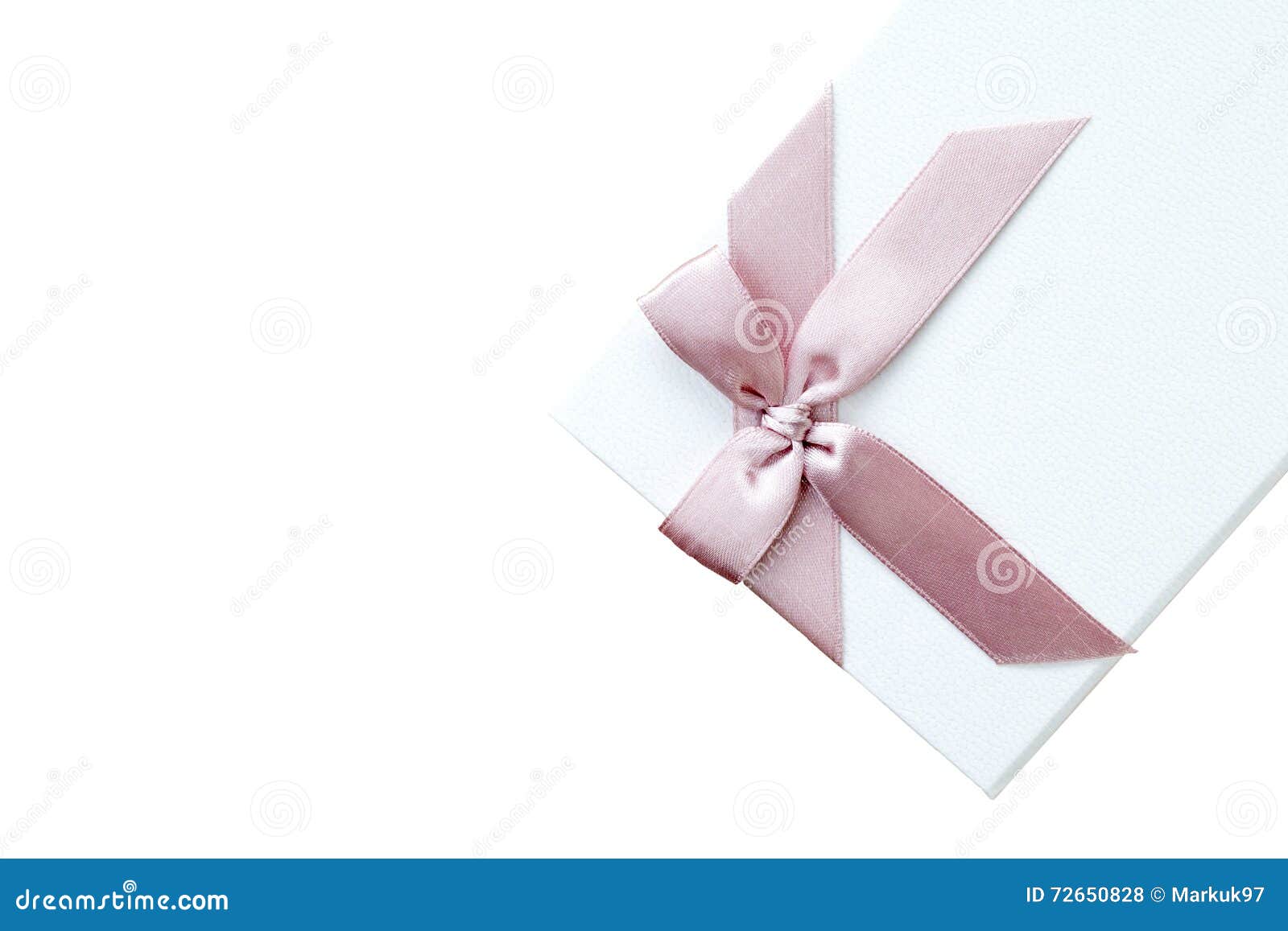 White Gift Box with Pink Bow Stock Photo - Image of pink, package: 72650828