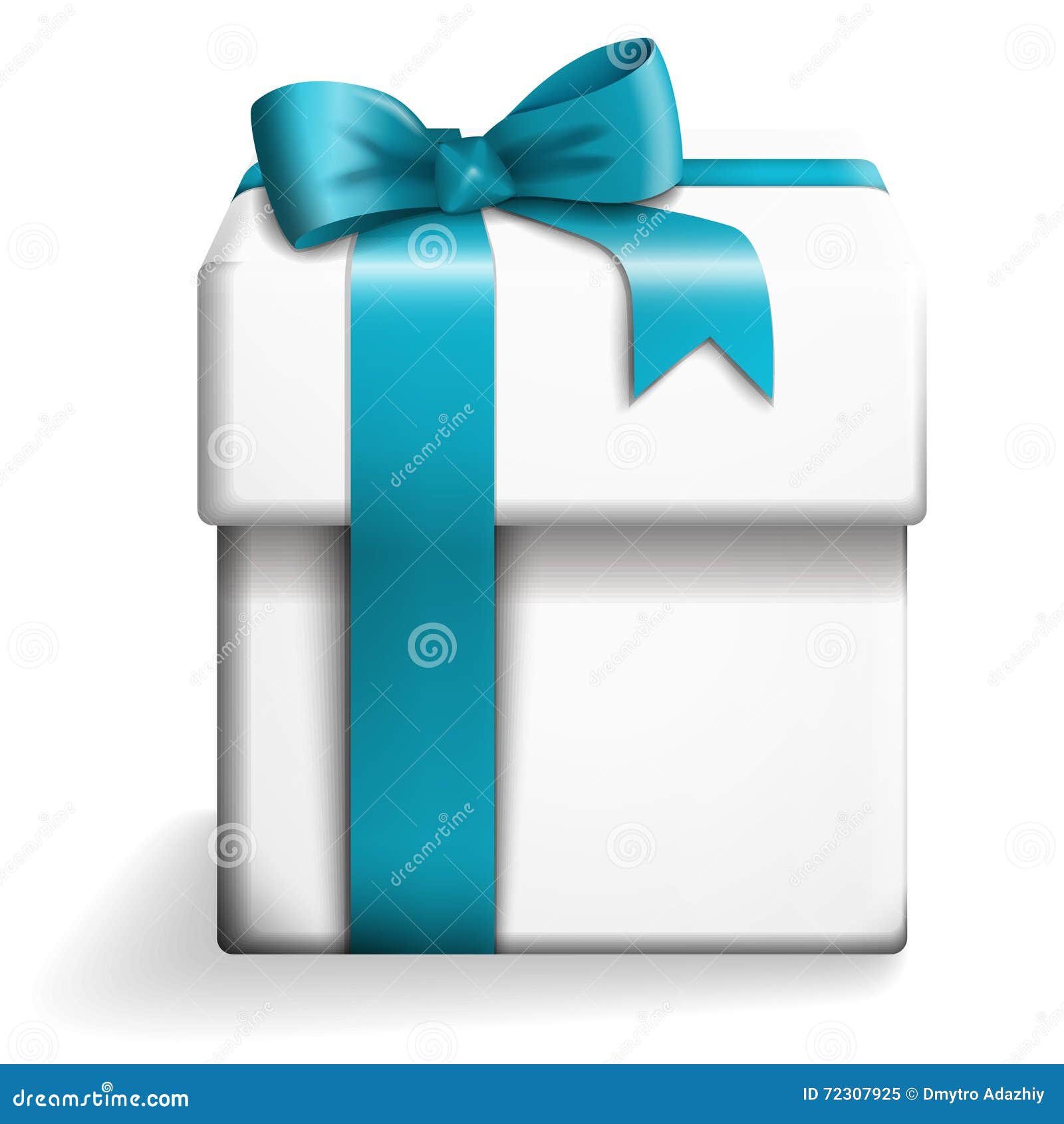 White gift box. stock vector. Illustration of single - 72307925