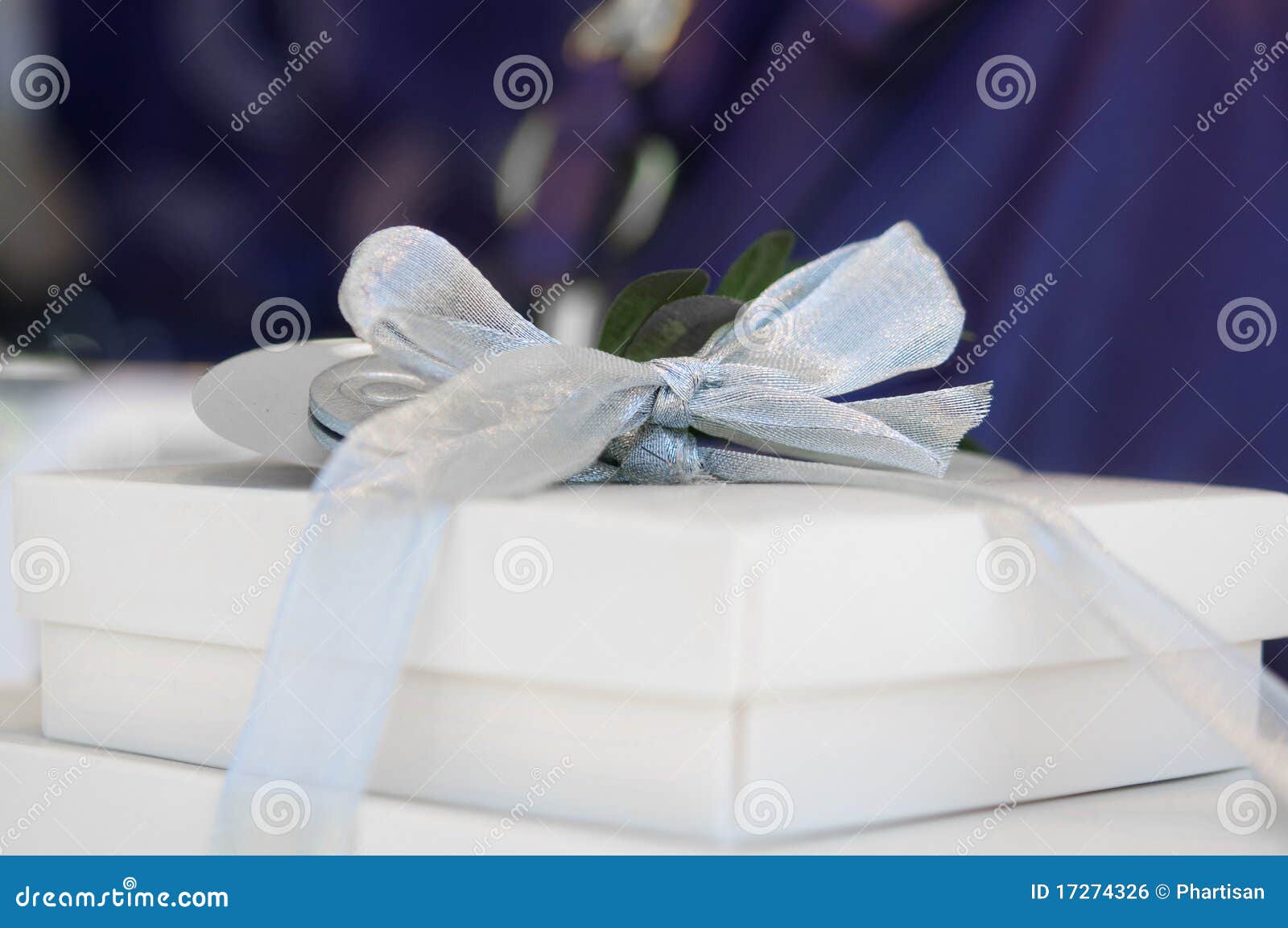 White Gift Boxes with Bow and Ribbon Stock Photo - Image of anniversary ...
