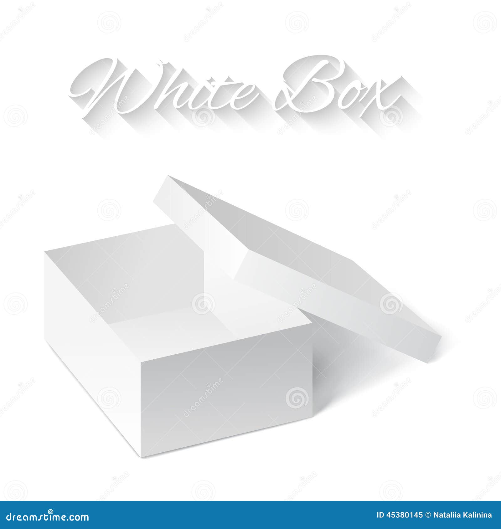 White gift carton box stock vector. Illustration of merchandise - 45380145