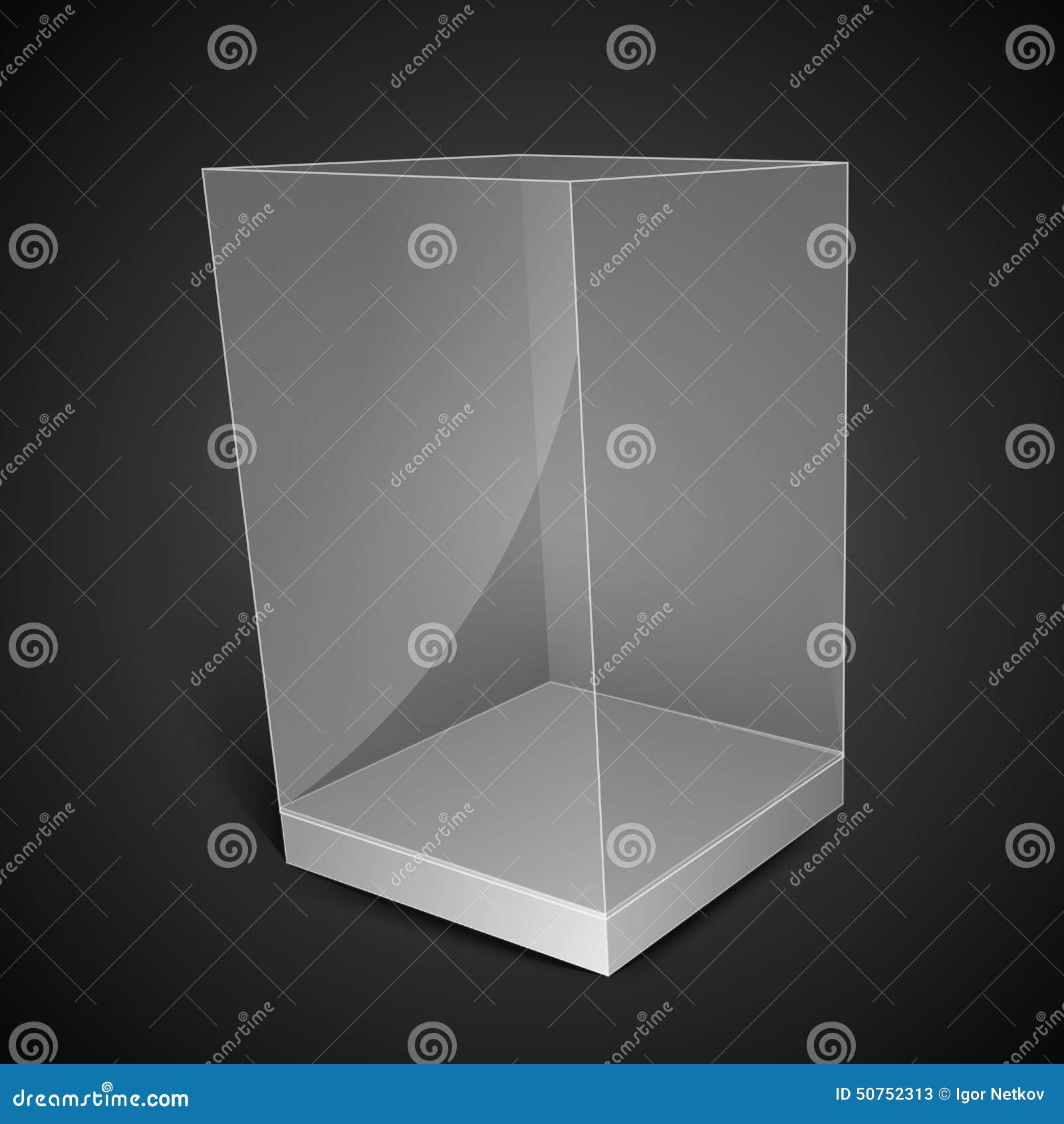 White Glass Rectangle Box stock vector. Illustration of container ...