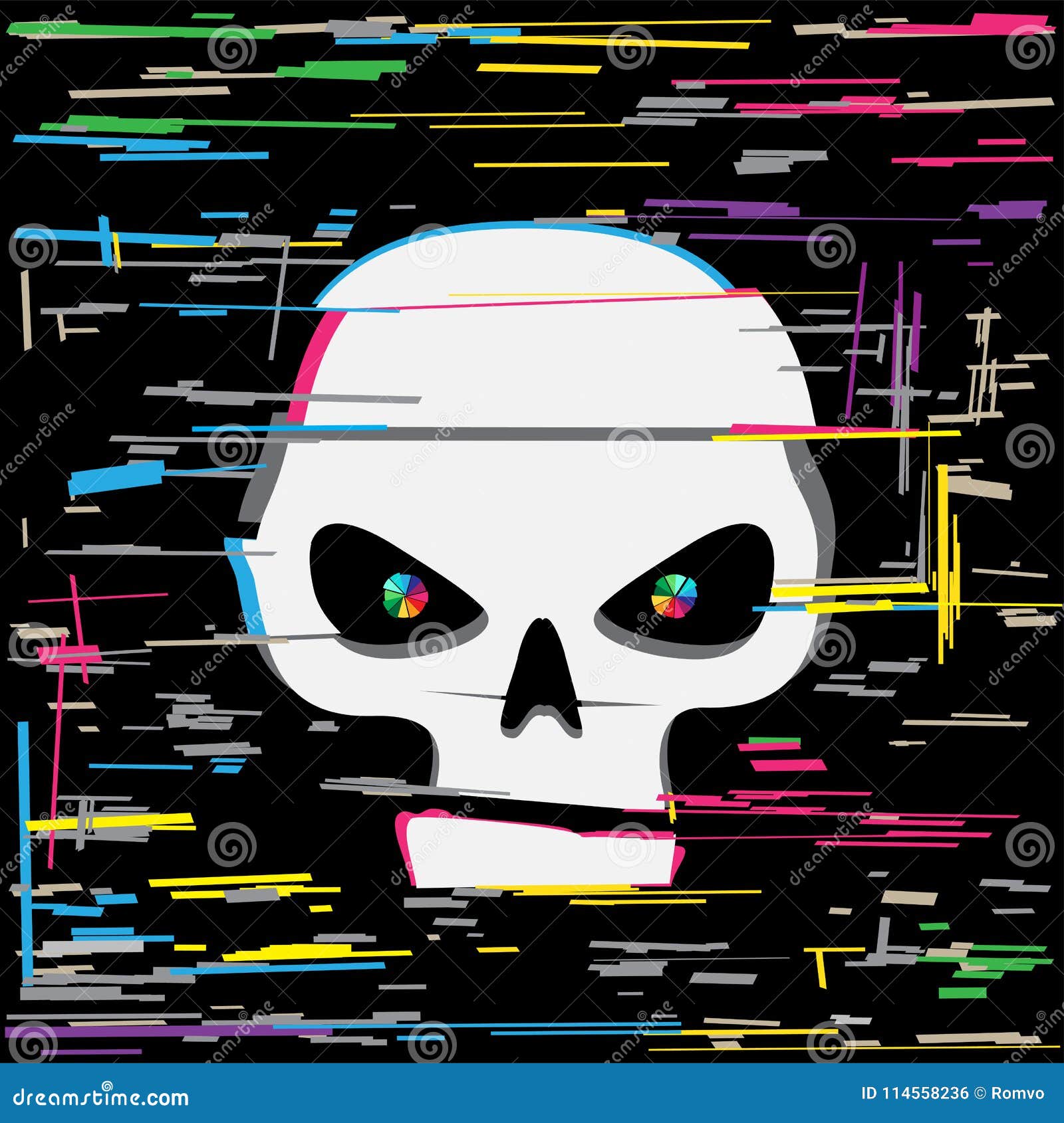 Glitch Hacker Alphabet Vector Illustration | CartoonDealer.com #114634618