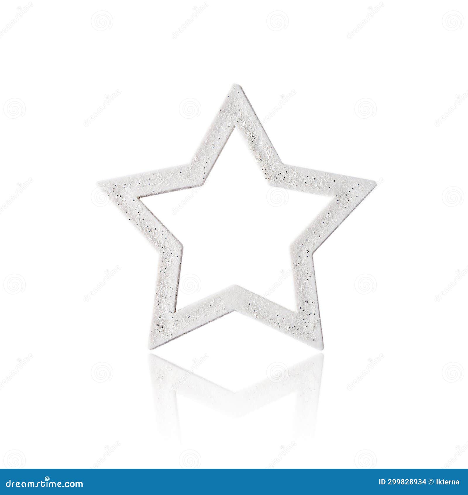 White Glitter Christmas Star Isolated on a White Background Stock Photo ...