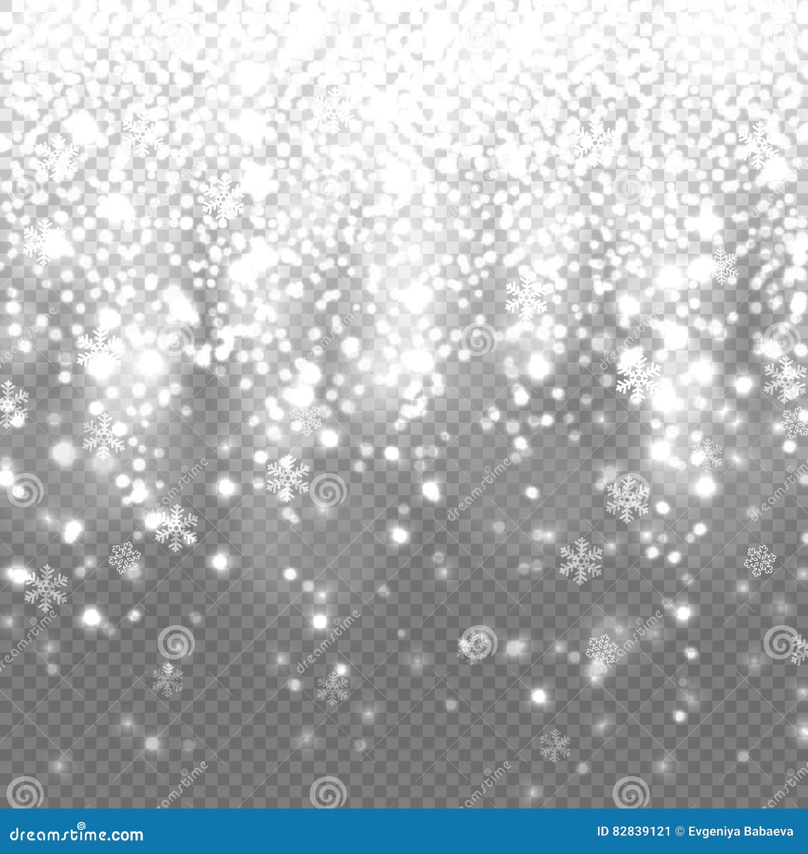 White Glitter Sparkling Particles on Transparent Background. Vector ...