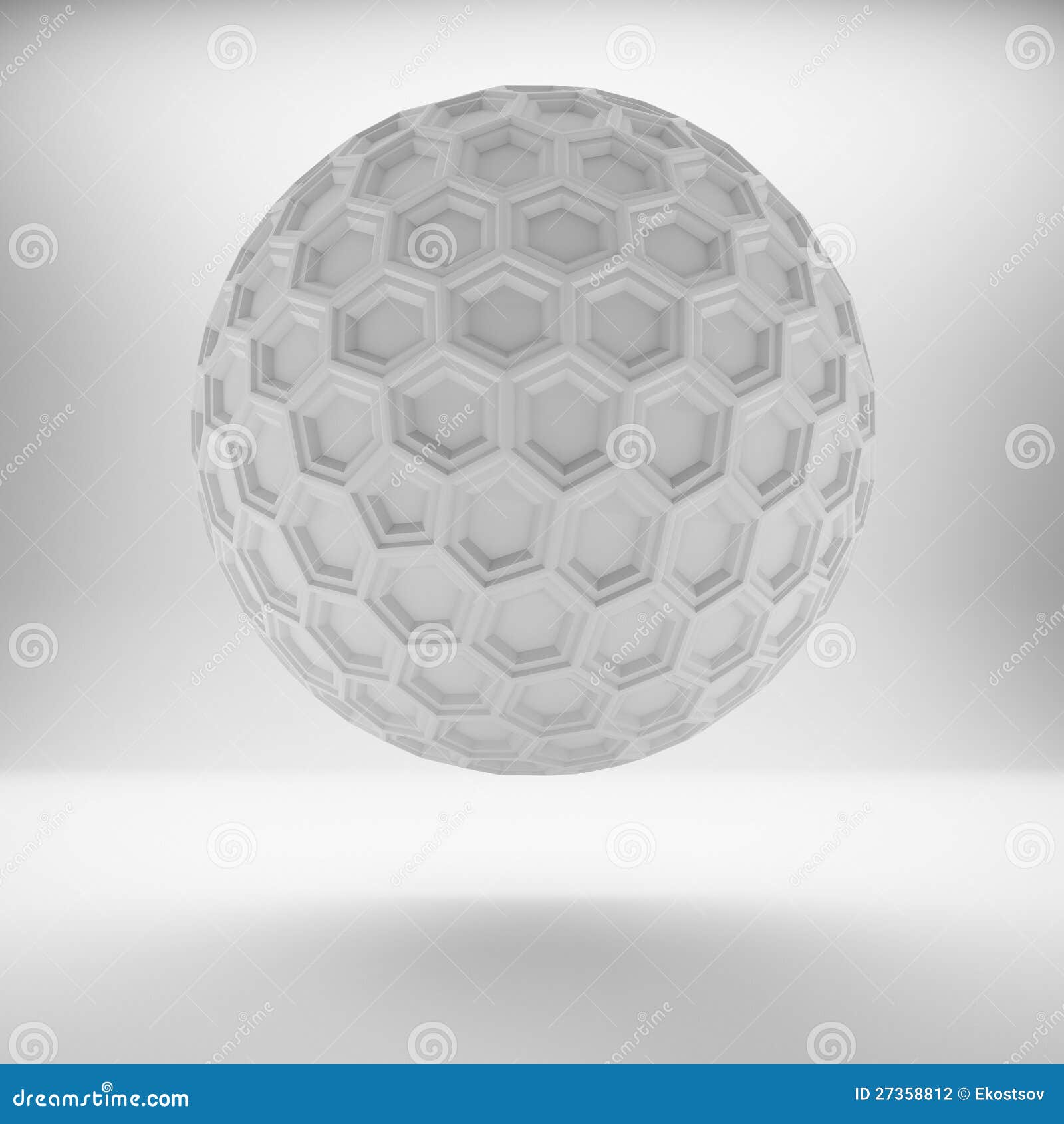 White Globe with Hexagon Signs Stock Illustration - Illustration of ...