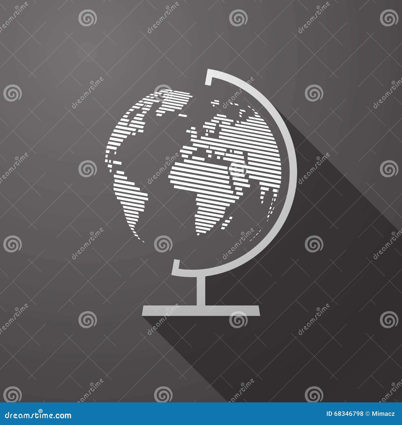 White Globe with Long Shadow Stock Vector - Illustration of internet ...