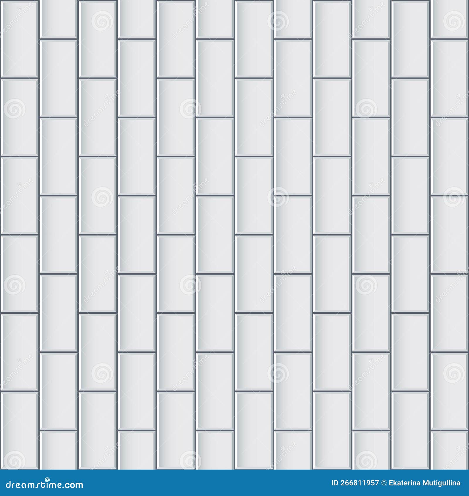 White Glossy Brick Wall with Vertical Ceramic Rectangle Tiles Seamless ...