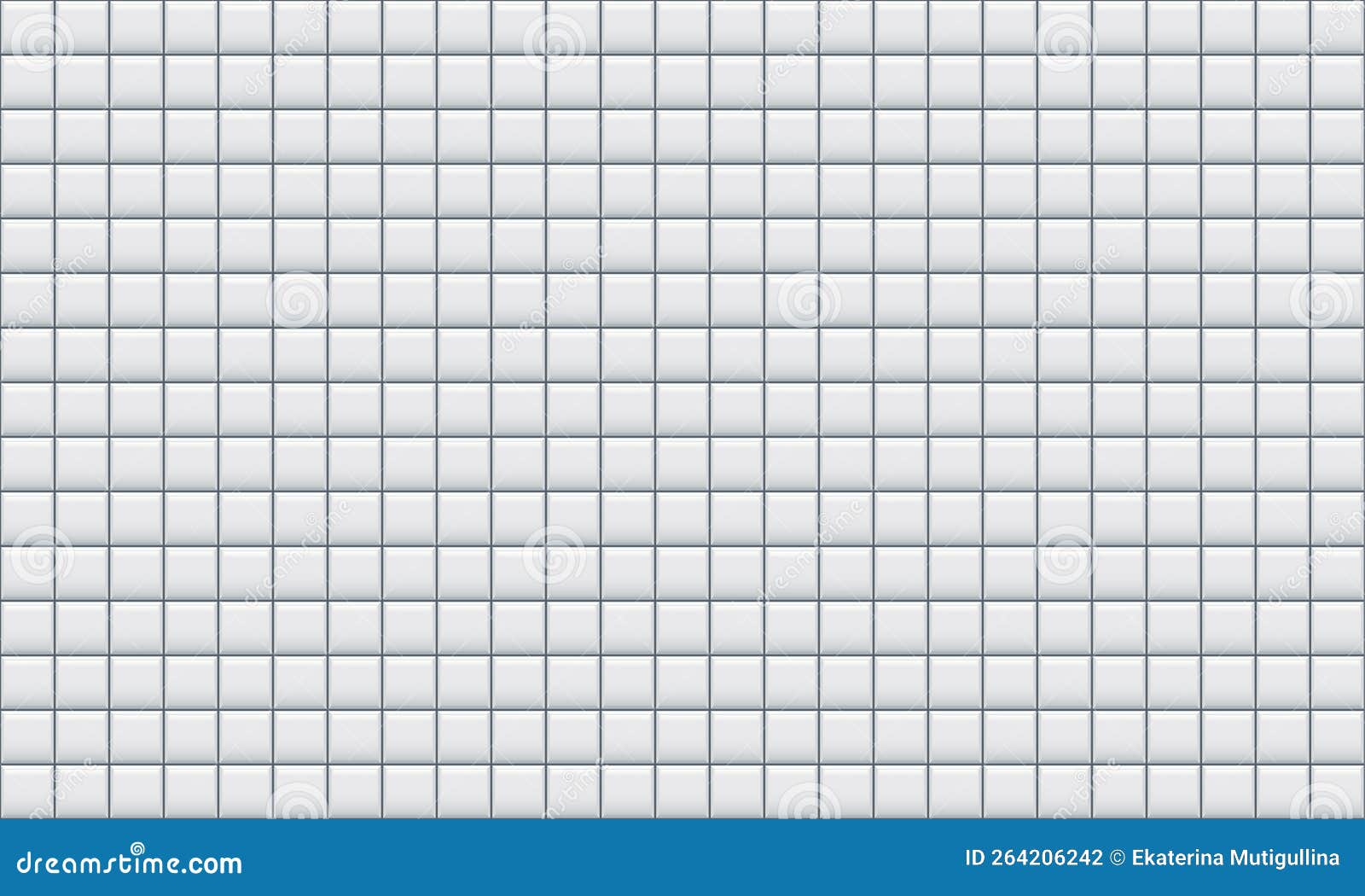 White Glossy Ceramic Square Tiles Pattern Horizontal Background. Home Interior, Bathroom and ...