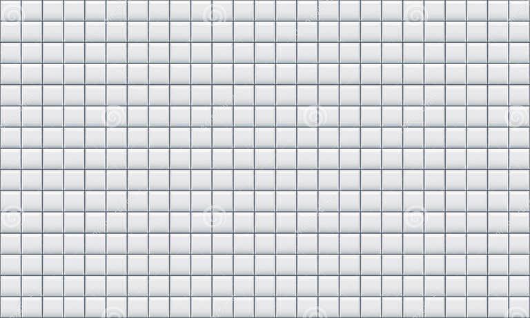 White Glossy Ceramic Square Tiles Pattern Horizontal Background. Home Interior, Bathroom and ...
