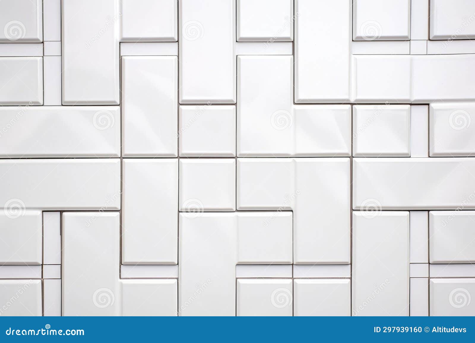 White Glossy Ceramic Tiles with Subtle Texture Stock Photo - Image of ...