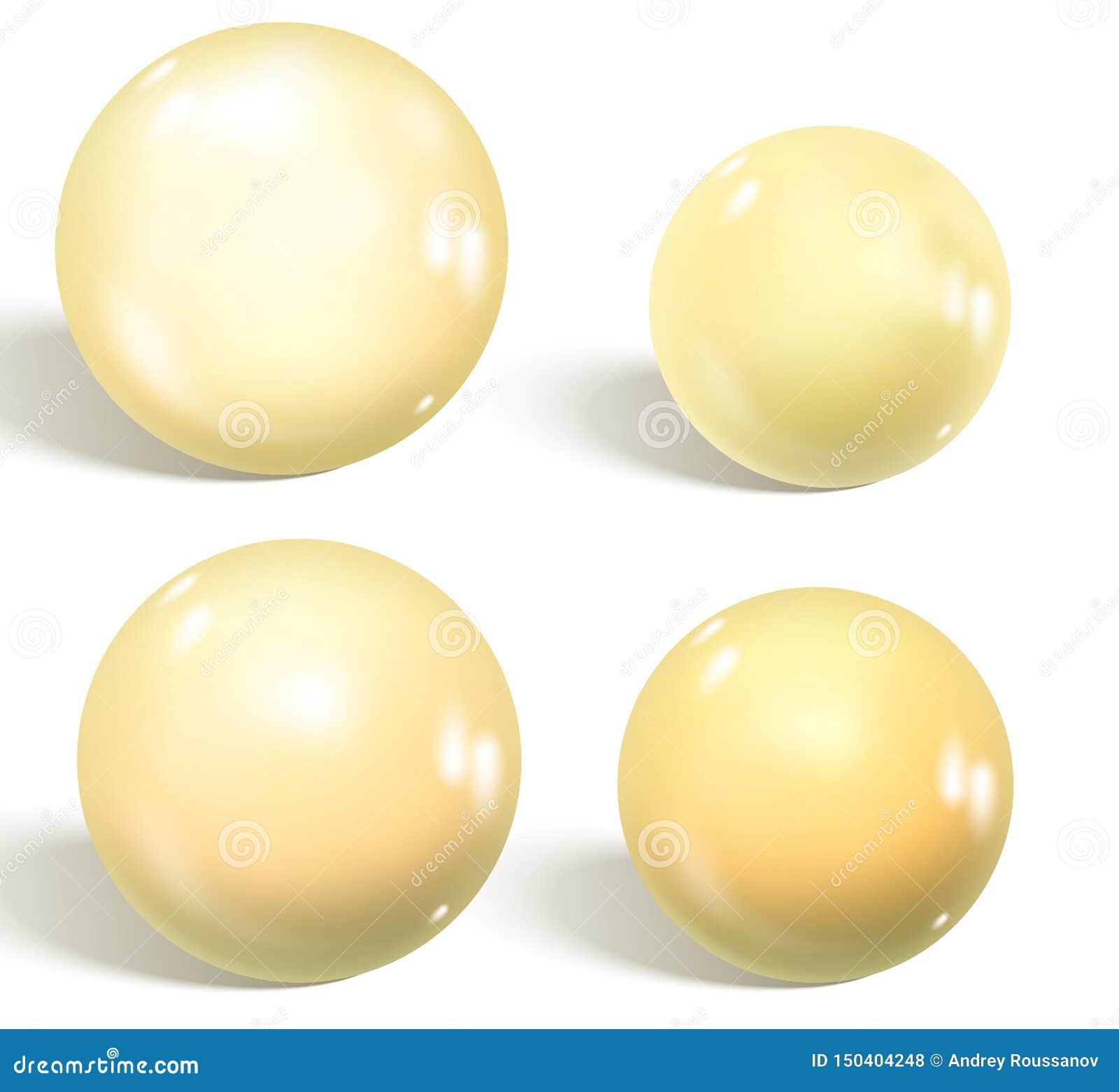 White Glossy Spheres Isolated on White Stock Vector - Illustration of ...