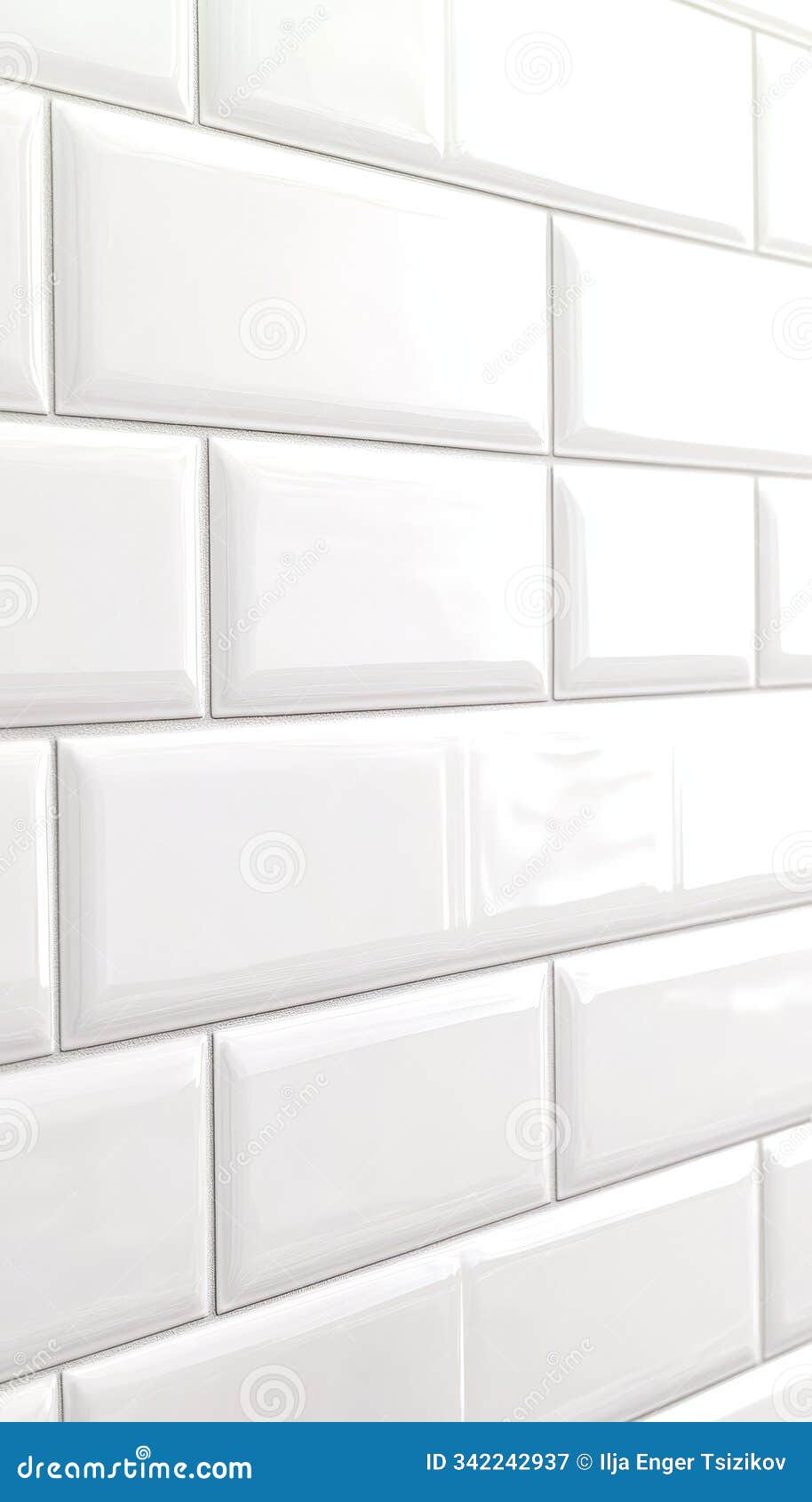 White Glossy Subway Tile Texture. Metro Brick Wall Background. Interior ...