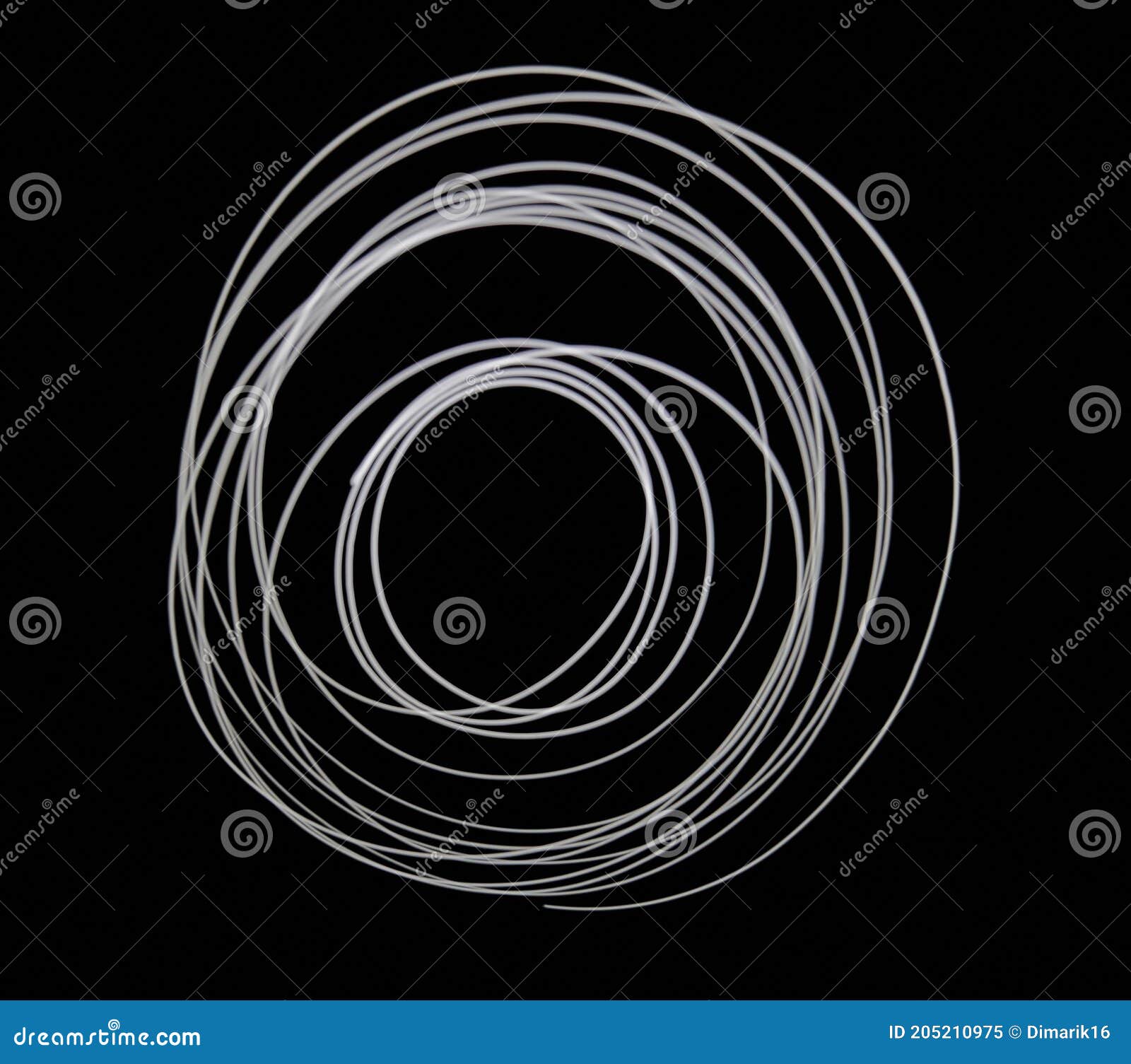 White Glow Illuminated Swirl Circle Stock Illustration - Illustration ...