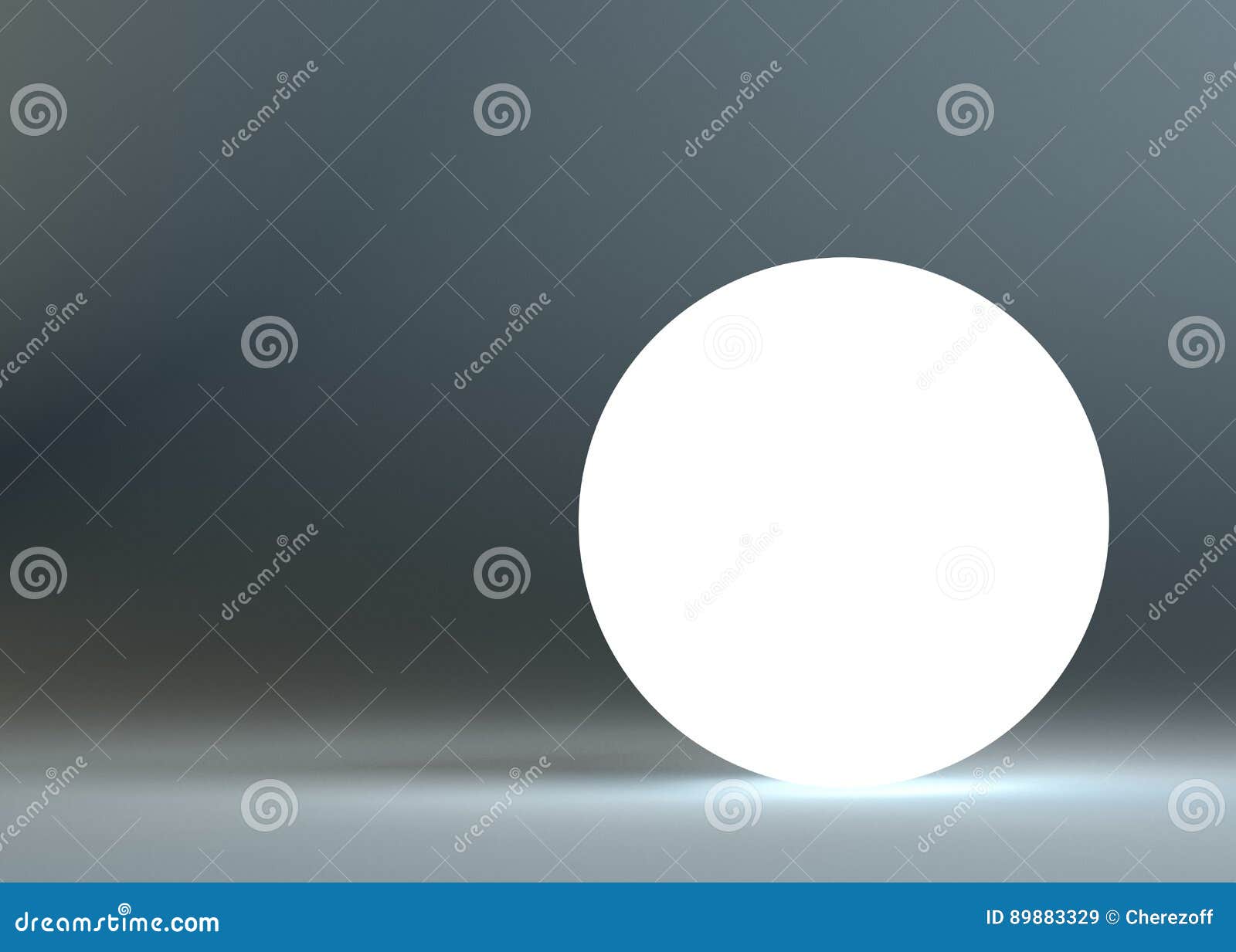 White Glow Sphere in Gray Dark Background Stock Illustration ...