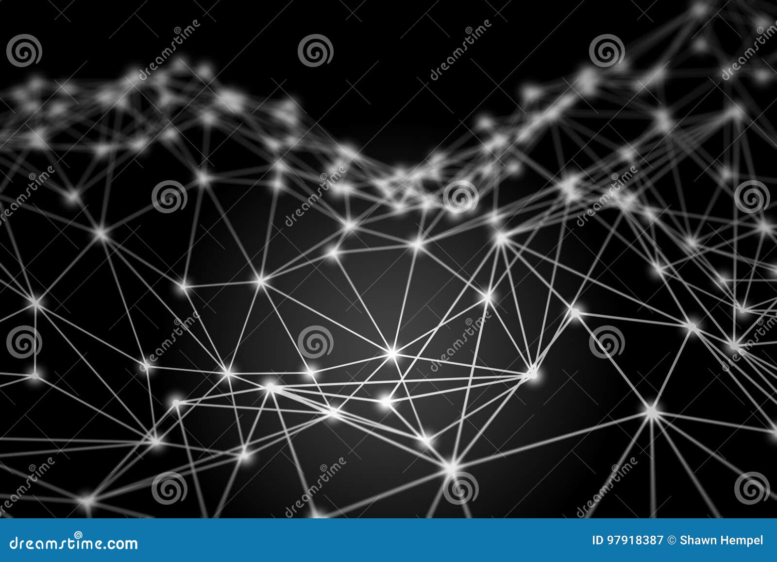 White Glowing 3D Low Poly Wireframe Mesh - Network or Cyber Internet ...