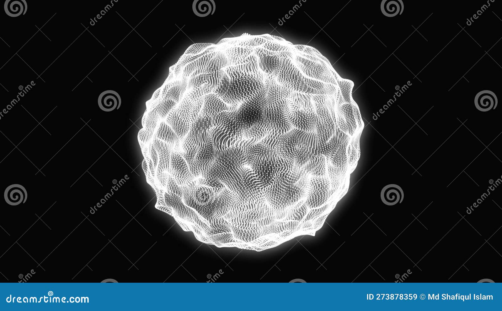 White Glowing Dots Sphere Background. Geometric Modern Technology ...