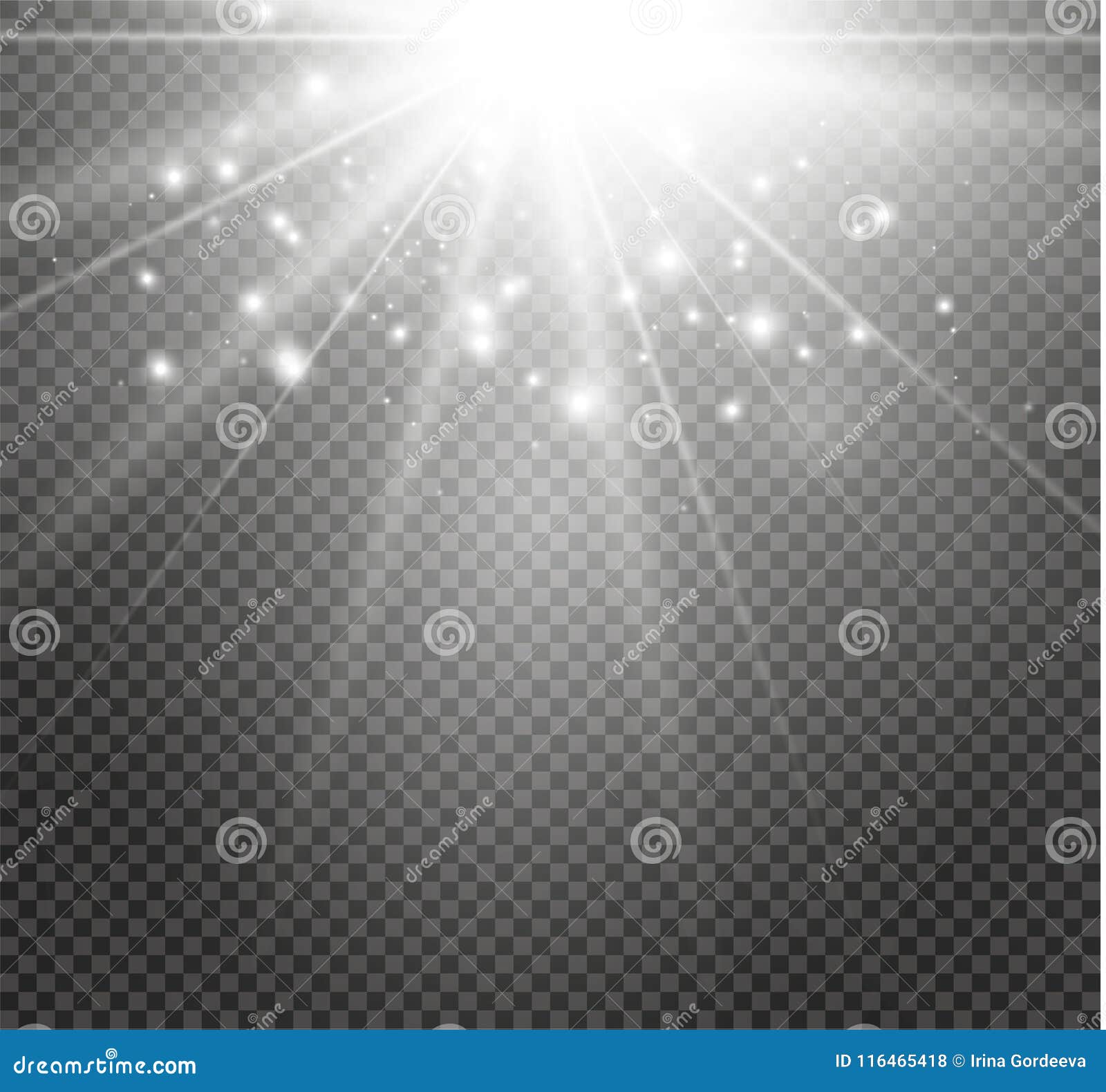 White Glowing Light Burst Explosion on Transparent Background. Vector ...