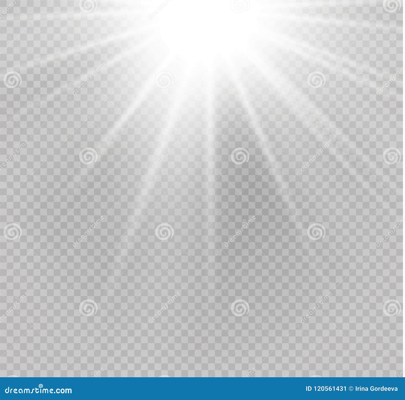 White Glowing Light Burst Explosion on Transparent Background. Vector ...